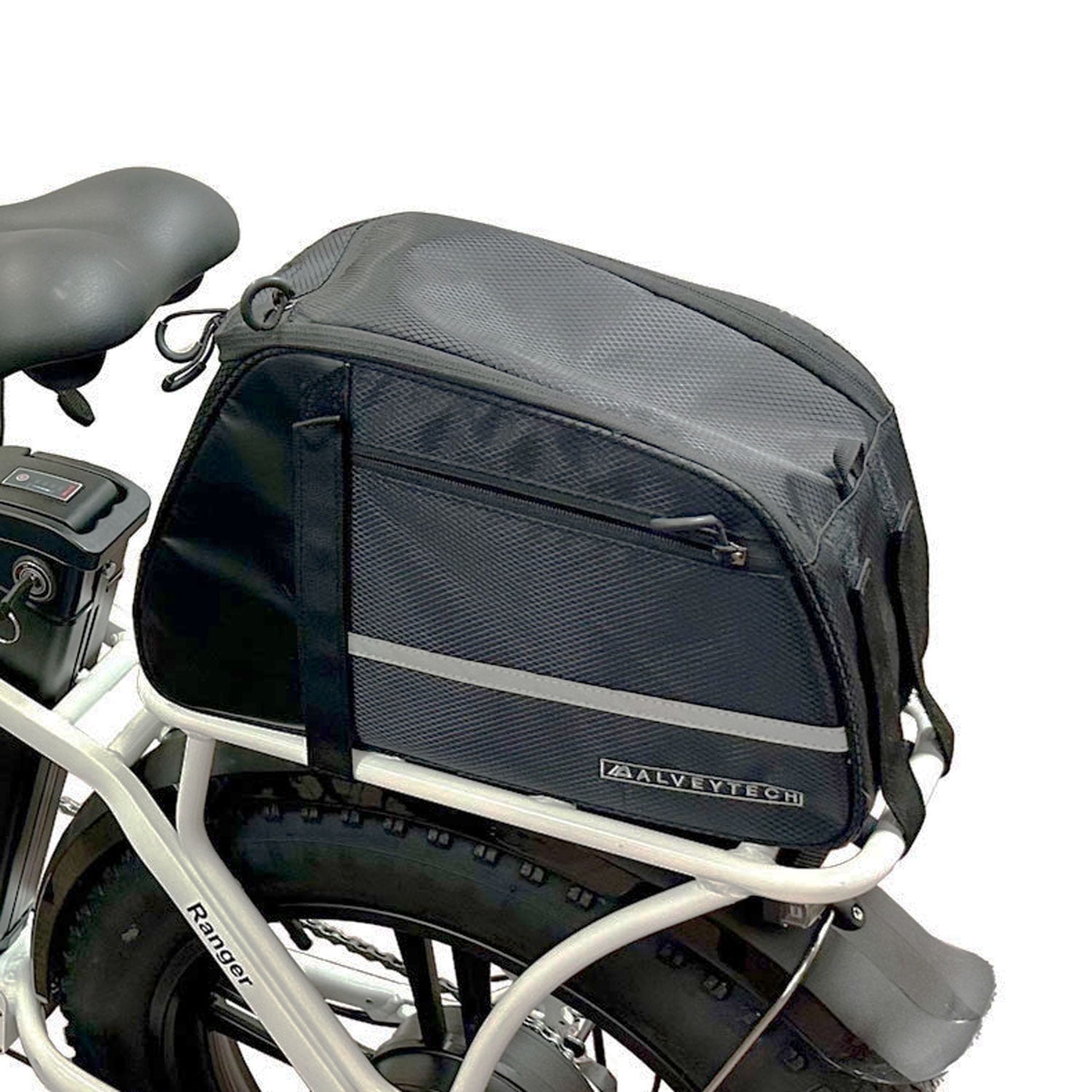 AlveyTech XL Rear Rack Bike Bag, 12L, Water-Resistant, Reflective ...