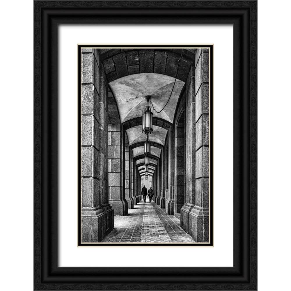 Alviani, Montserrat 11x14 Black Ornate Wood Framed with Double Matting ...