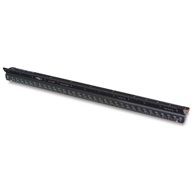 Alvin 12" Black Plastic Architect Triangular Scale - Walmart Business ...