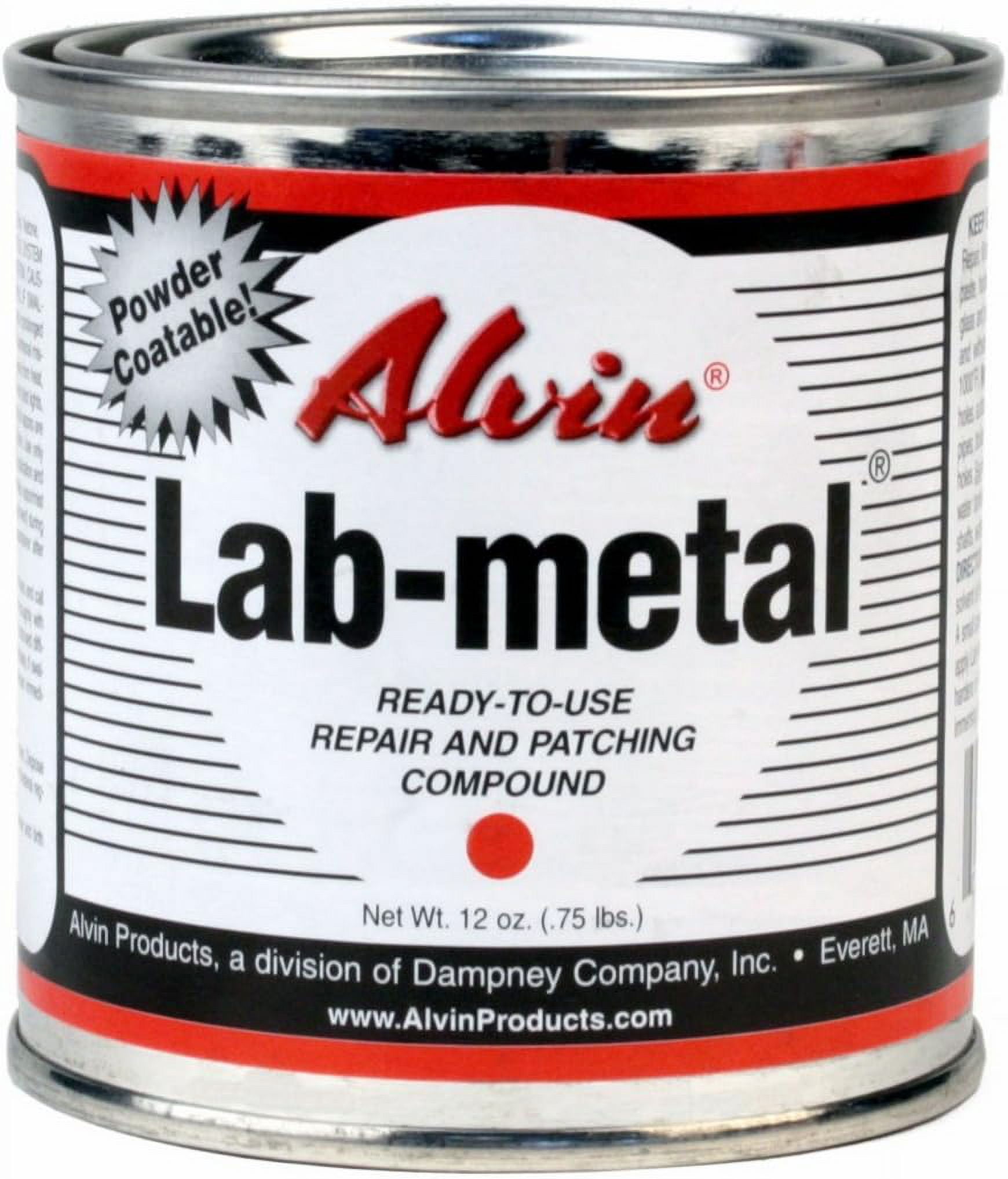 Alvin 12 oz Lab Metal Durable Economical Repair Putty, Dent Filler ...