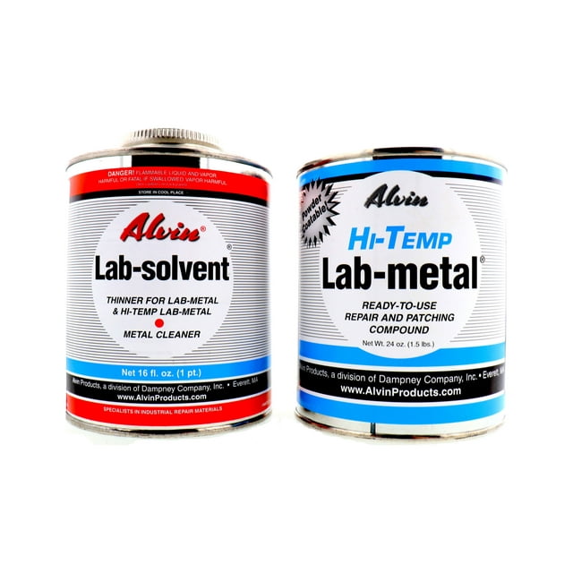 Alvin 24 oz Hi Temp Lab Metal Repair Compound and 16 oz Hi Temp Lab ...