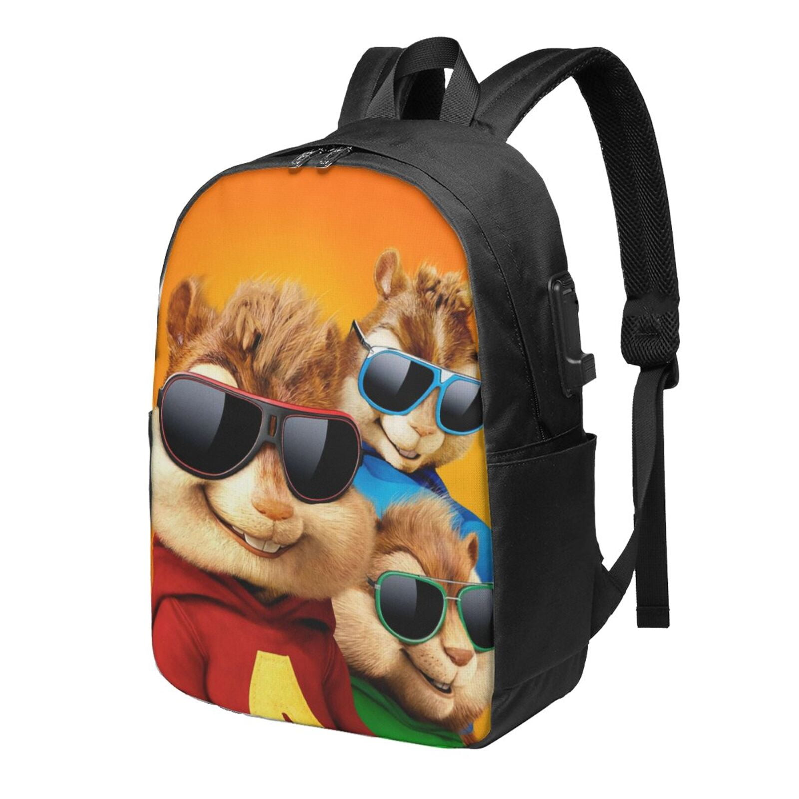 Alvin And The Chipmunk Backpack Large Laptop Bookbag with usb Charging ...