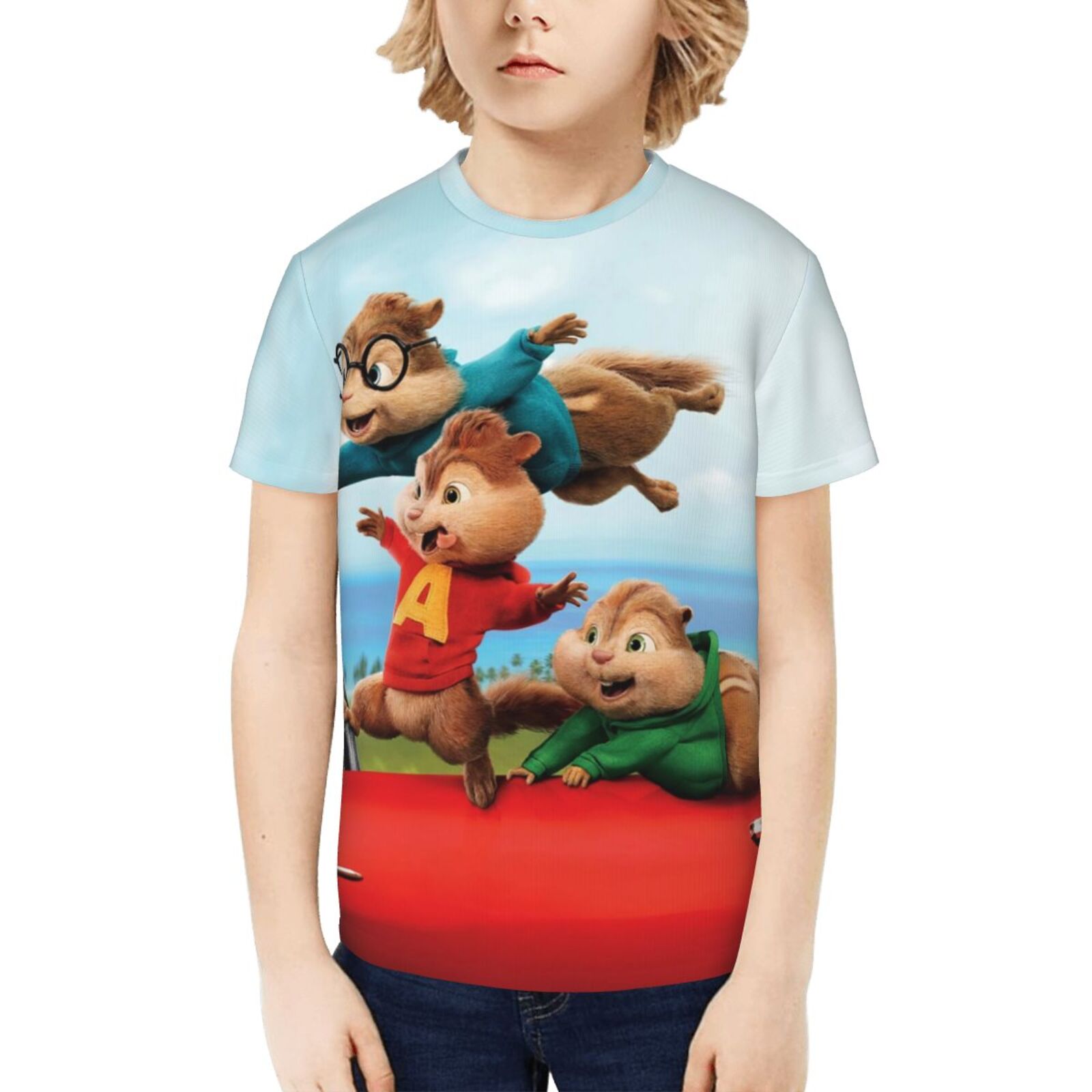 Alvin And The Chipmunk Kids 3D Print Graphic T Shirts Funny Cartoon ...