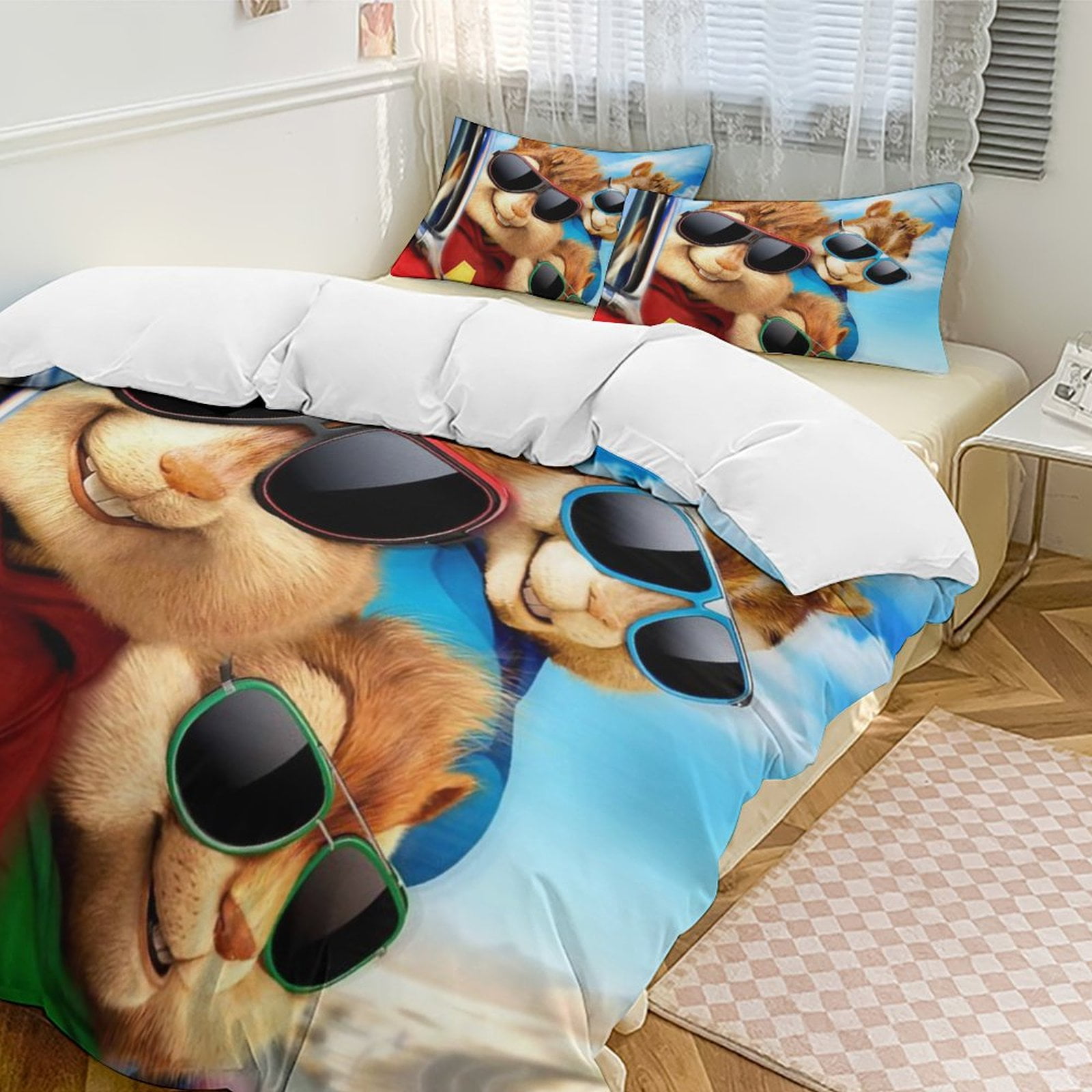 Alvin And The Chipmunks Bed 3 Piece Thickened Breathable Soft Duvet ...