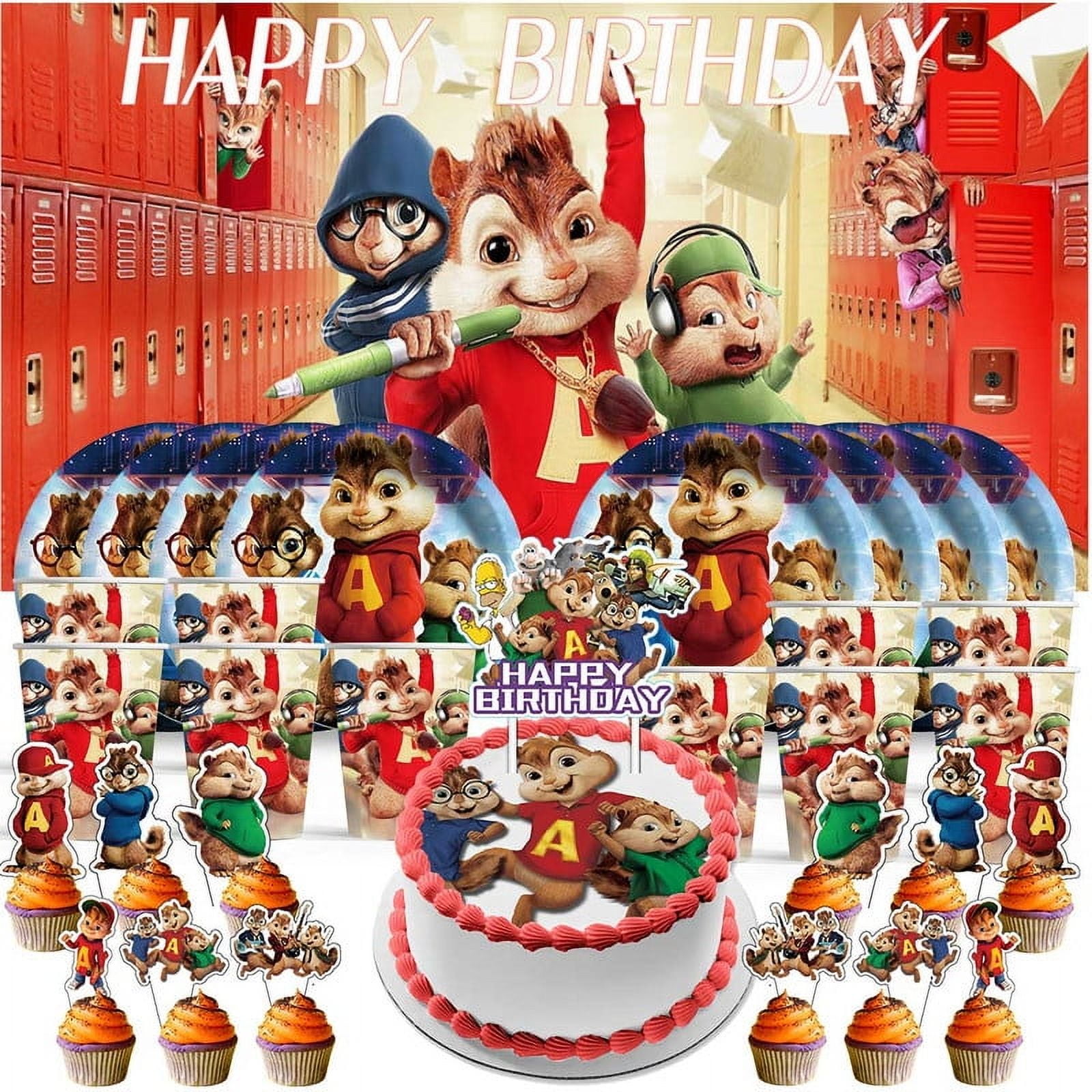 Alvin And The Chipmunks Birthday Cups Party Supplies Decor Backdrop ...