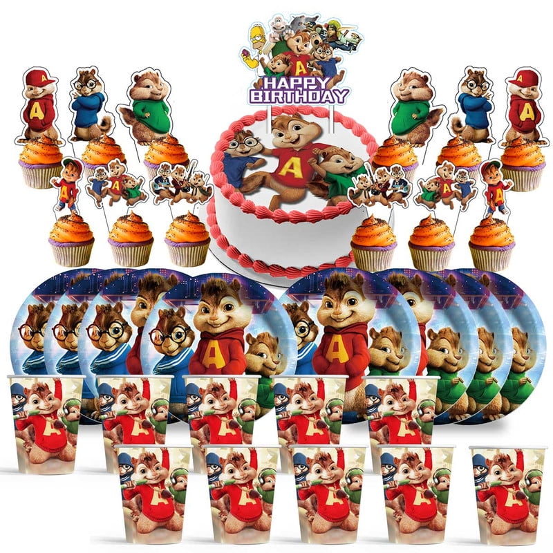 Alvin And The Chipmunks Birthday Cups Party Supplies Plates Fans ...