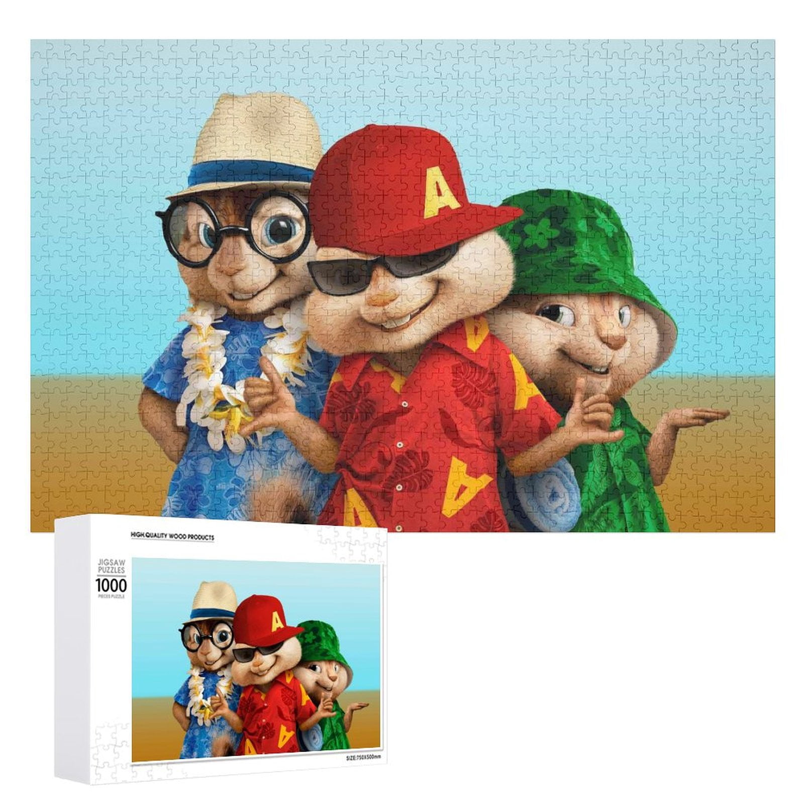Alvin And The Chipmunks Jigsaw Puzzle 1000 PCS Puzzles Art for Adults ...