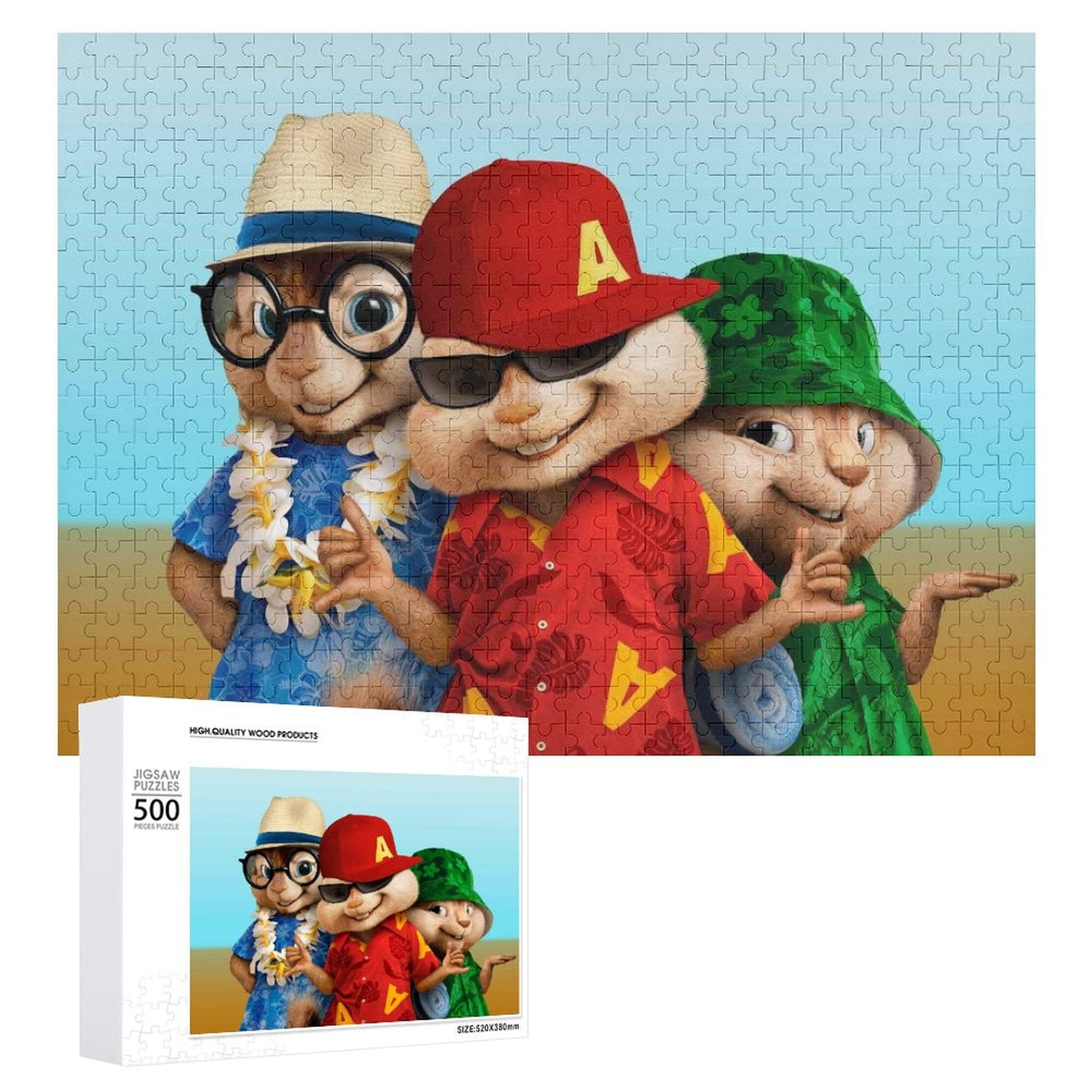 Alvin And The Chipmunks Jigsaw Puzzle 500 PCS Puzzles Art for Adults ...