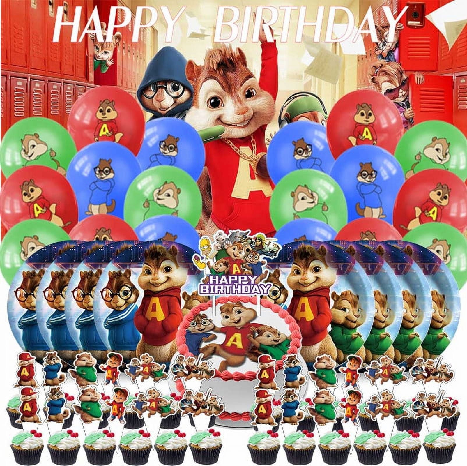 Alvin And The Chipmunks Party Supplies Plates Decorations Birthday Cake ...