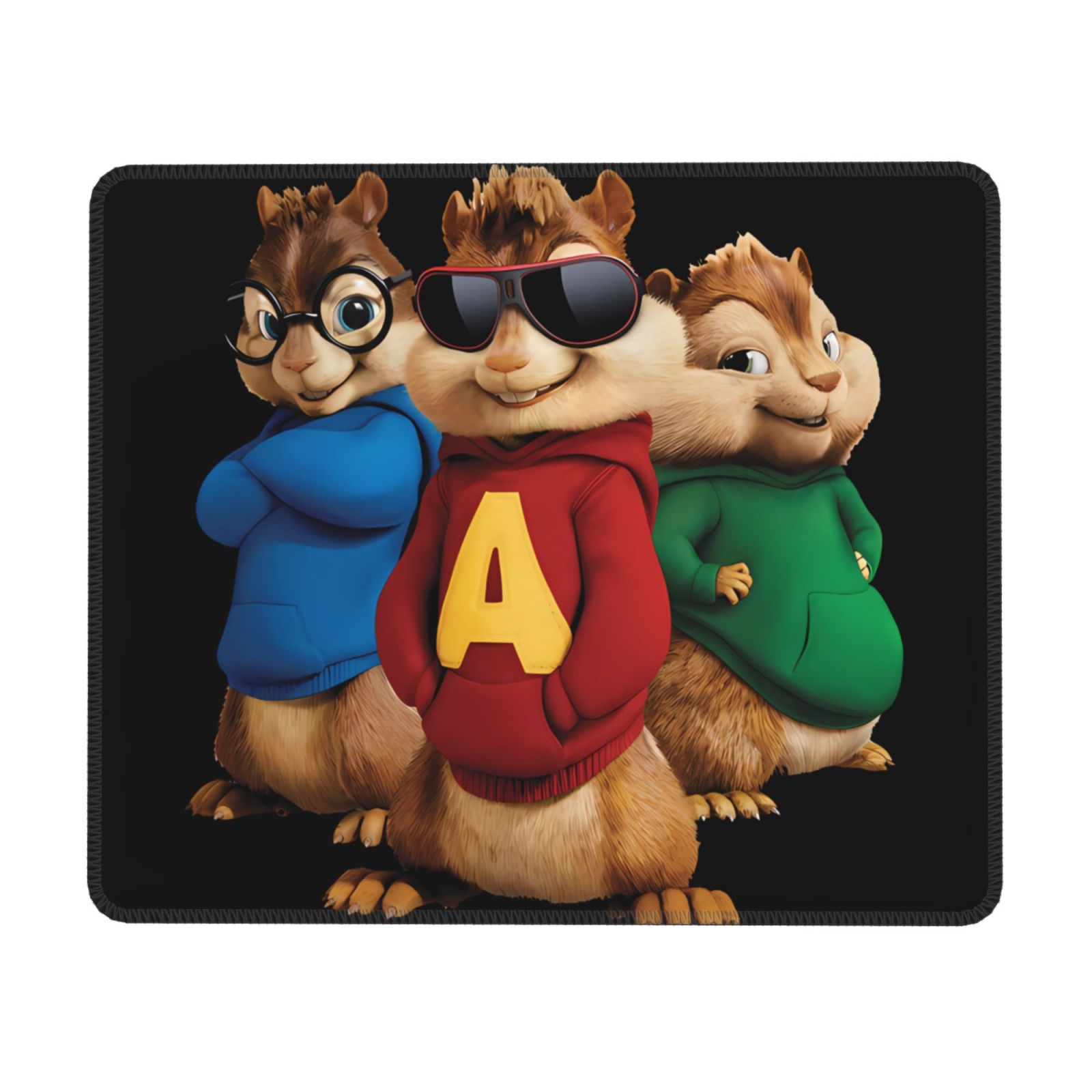 Alvin And The Chipmunks Mouse Pad Square Mouse Pad for Desk Soft ...