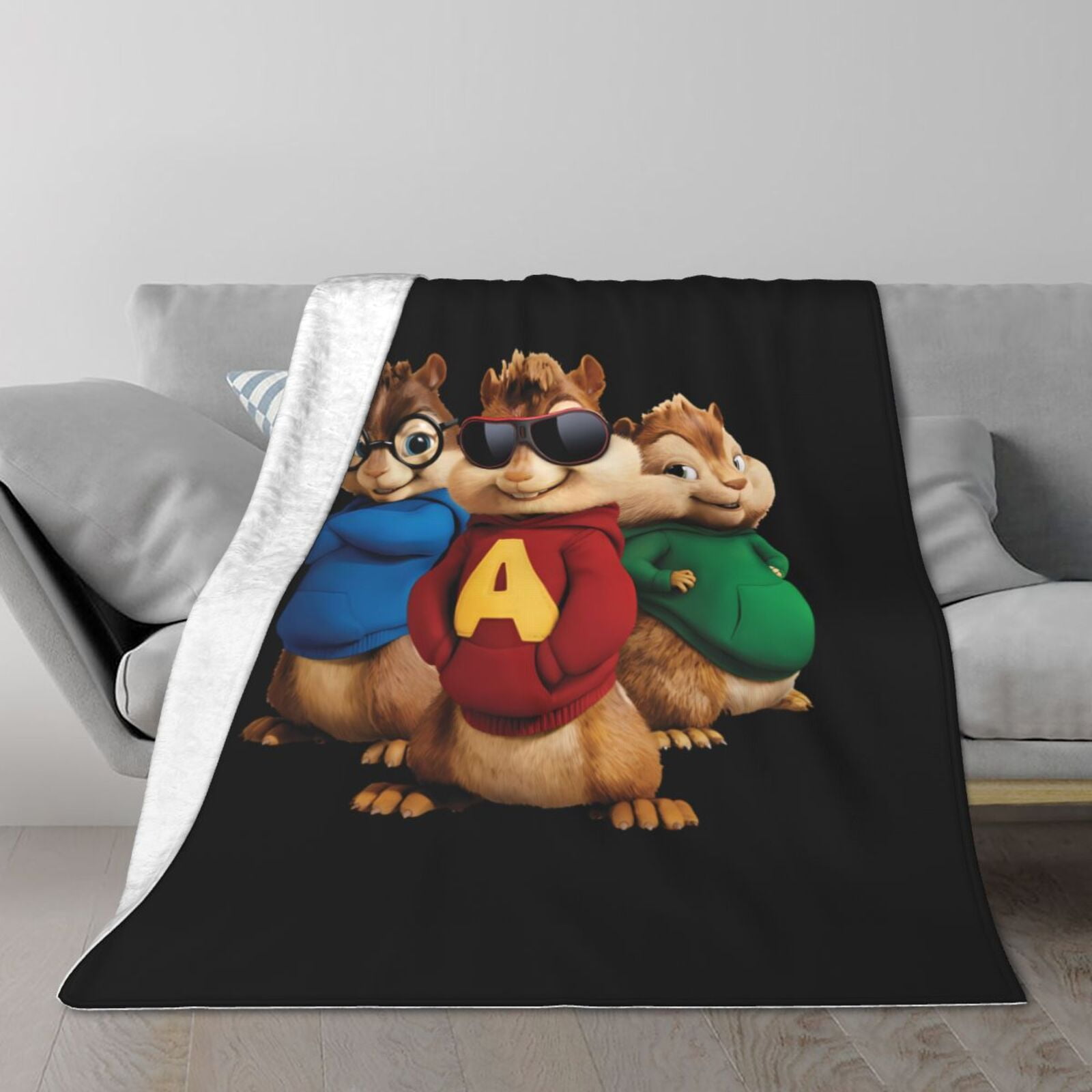 Alvin And The Chipmunks Throw Blanket Flannel Bed Blanket Cozy Air ...