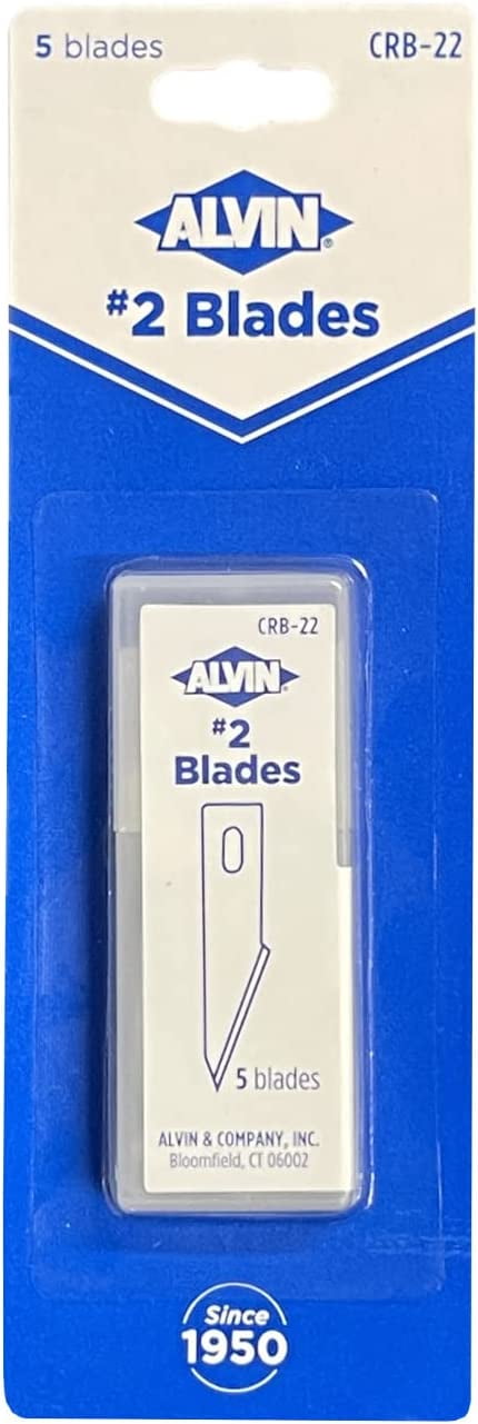 Alvin CRB-22 Refill No.2 Art Blades, Carbon Steel, Fits All Standard ...