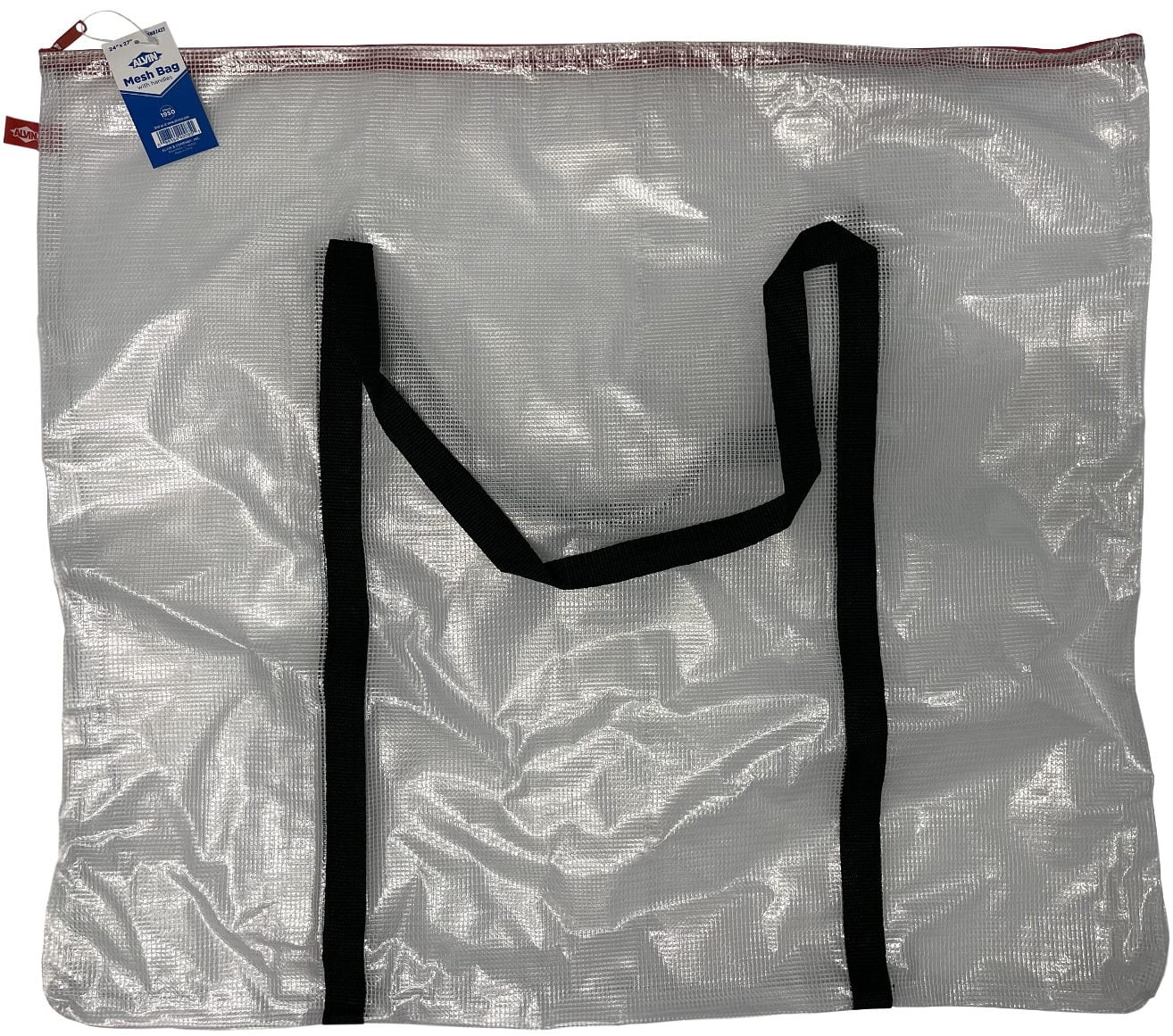 Alvin HNB2427 Mesh Bag with Handle, 24" x 27", See-through Vinyl with ...
