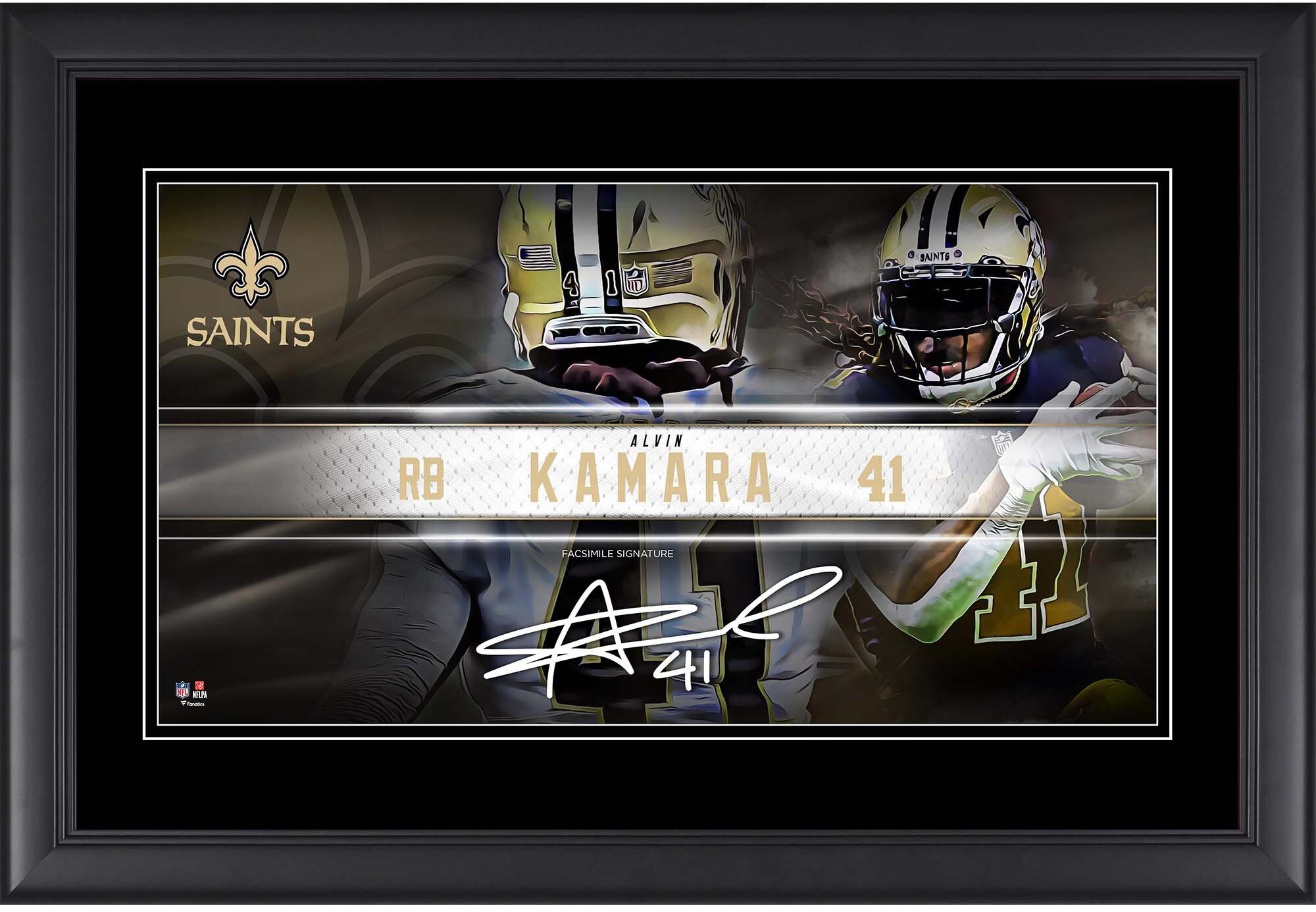 Alvin Kamara New Orleans Saints Framed 10" x 18" Player Nameplate ...