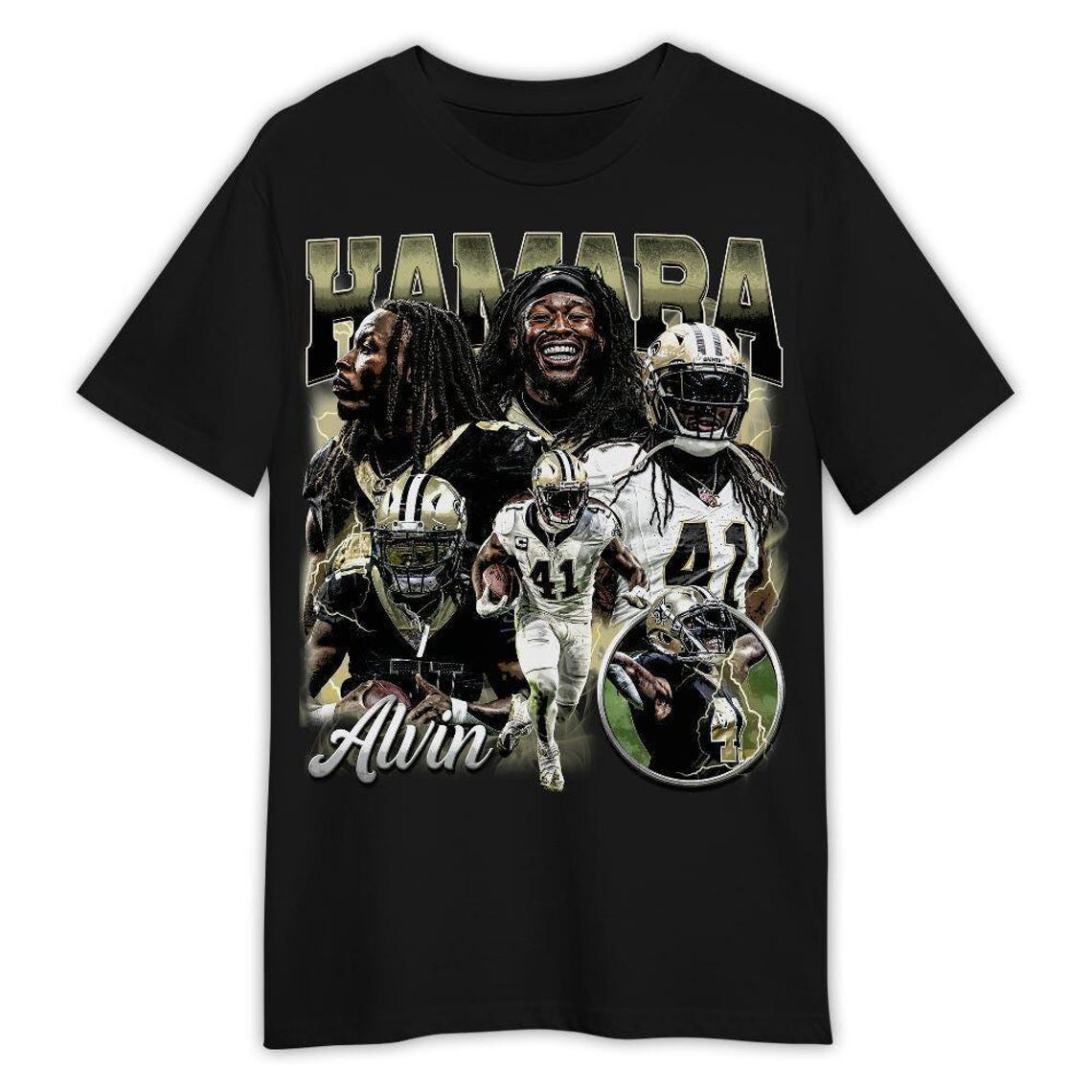 Alvin Kamara Shirt, Football American Graphic Vintage, Football 90s ...
