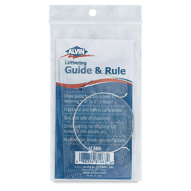 Alvin Lettering Guide & Rule Template - Walmart Business Supplies