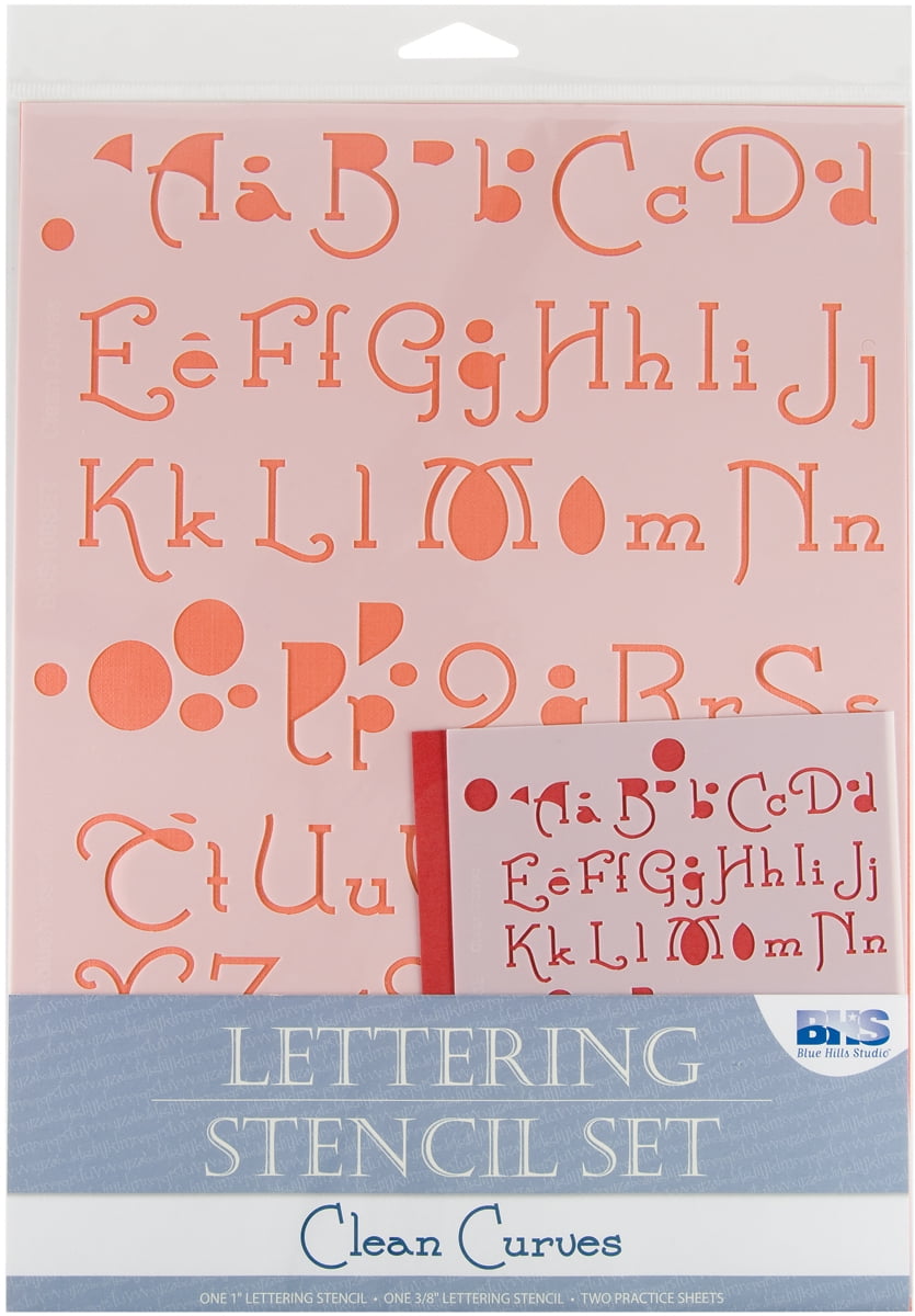 Alvin Lettering Stencil Set Clean Curves - Walmart.com