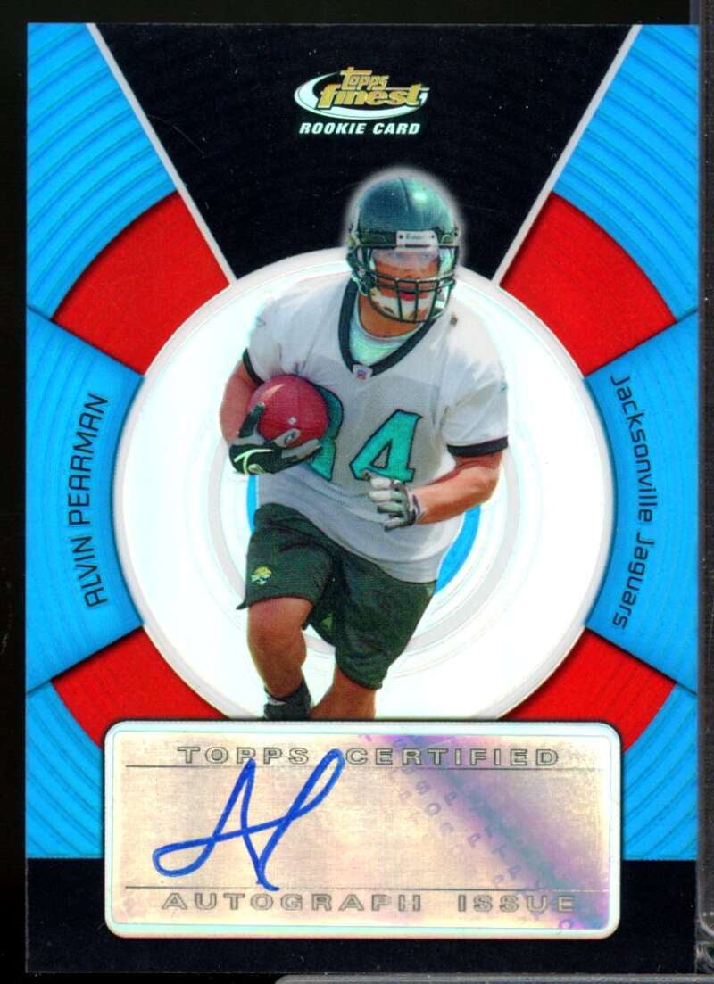 Alvin Pearman Card 2005 Finest Rookie Autograph Blue Refractors #162 ...