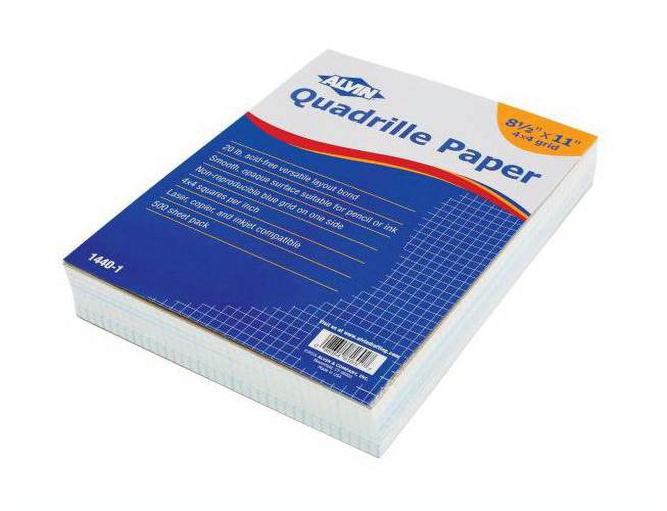 Alvin Quadrille Paper 4x4 Grid 500-Sheet Pack 8.5" x 11" - Walmart.com