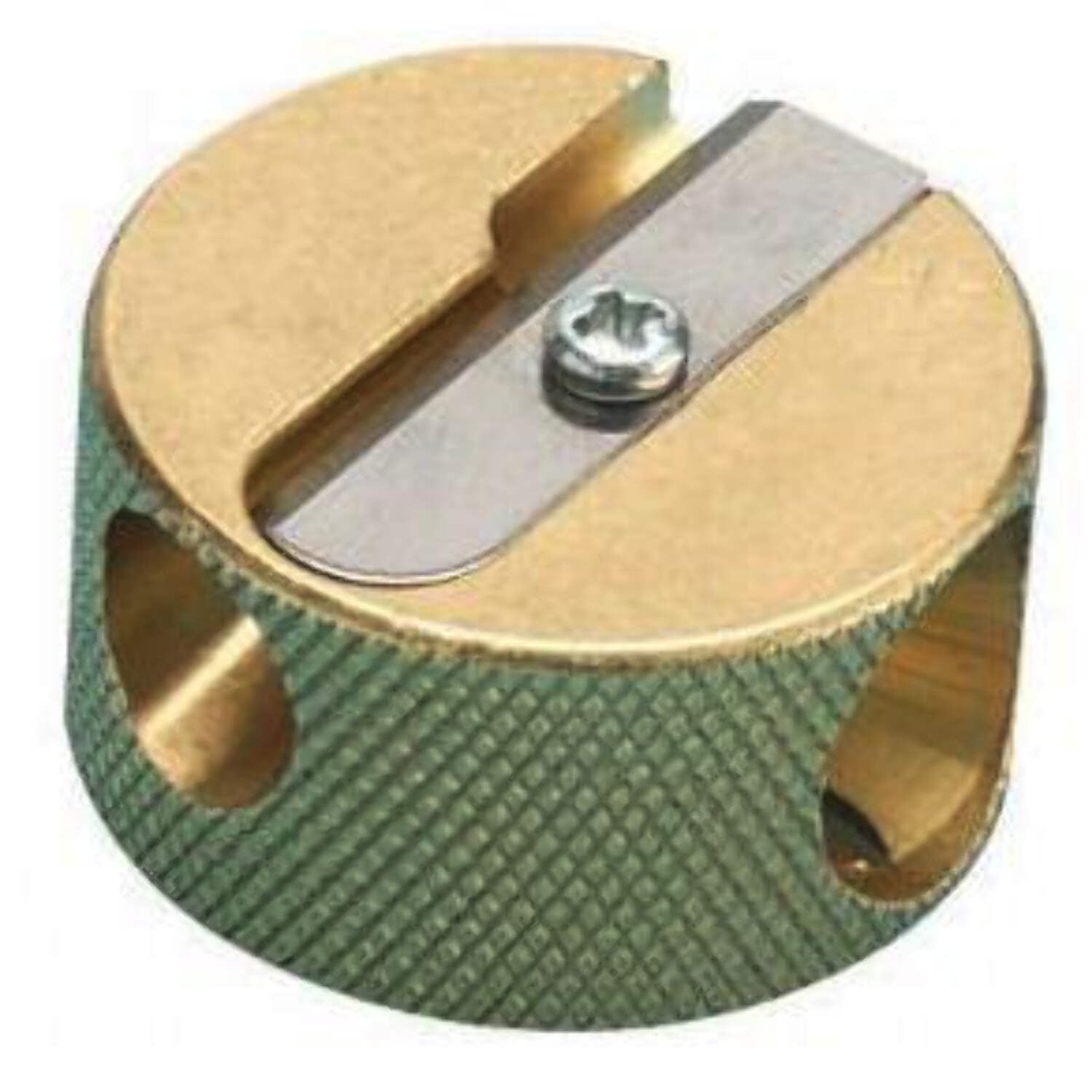 Alvin Solid Brass Double-Hole Round Pencil Sharpener - Walmart.com