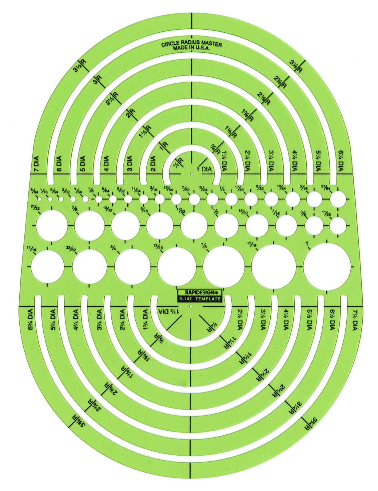 Rapidesign Circle Radius Master Template, 1 Each - Walmart.com