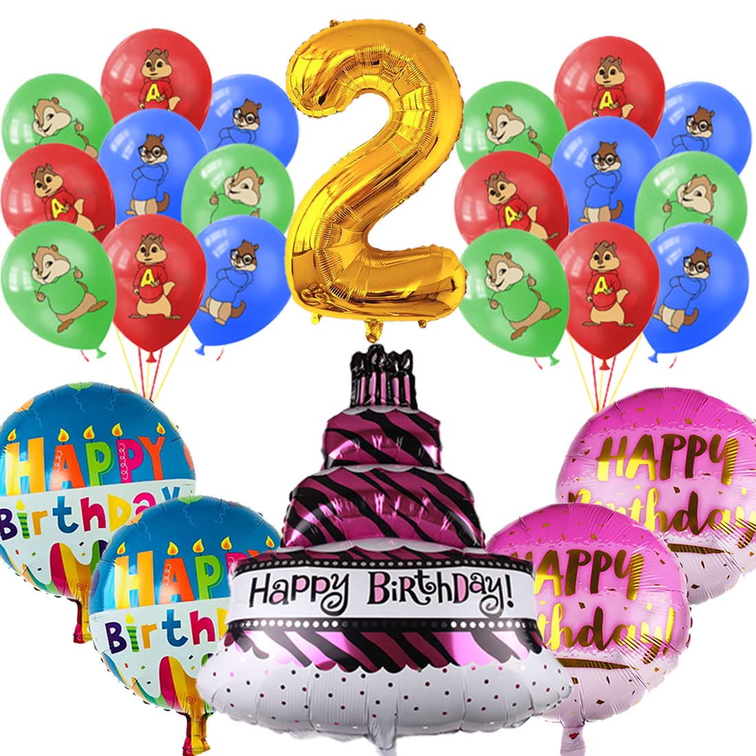 Alvin and The Chipmunks Balloons Party Supplies 2nd Big Number ...