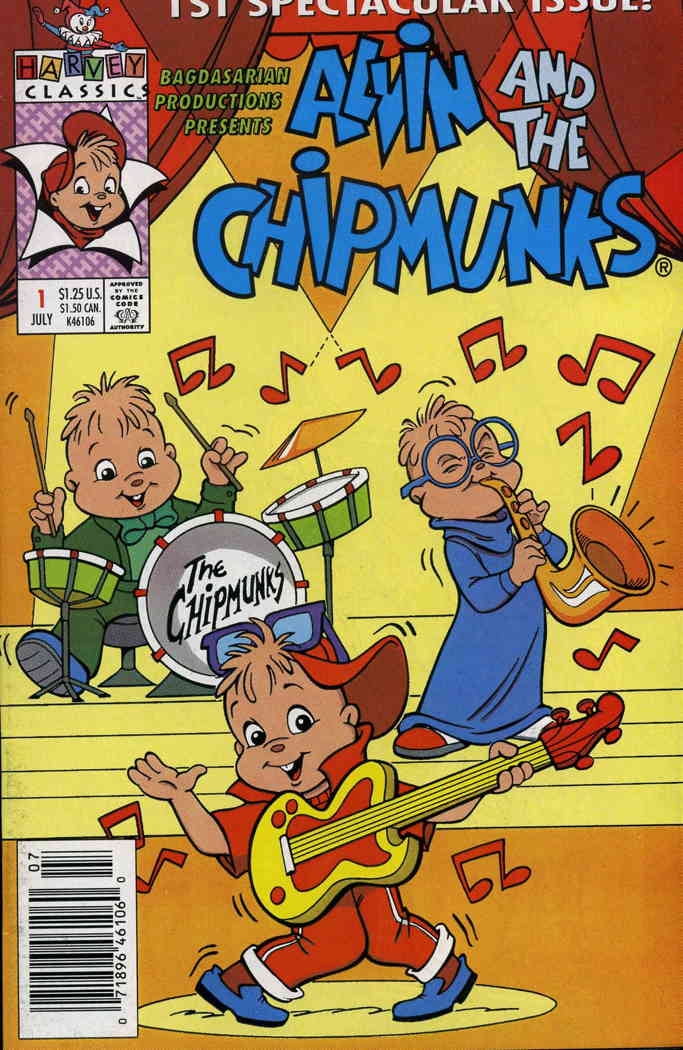 Alvin and the Chipmunks #1 (Newsstand) VF ; Harvey Comic Book - Walmart.com