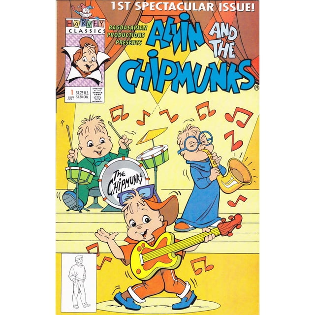 Alvin and the Chipmunks #1 VF ; Harvey Comic Book - Walmart.com