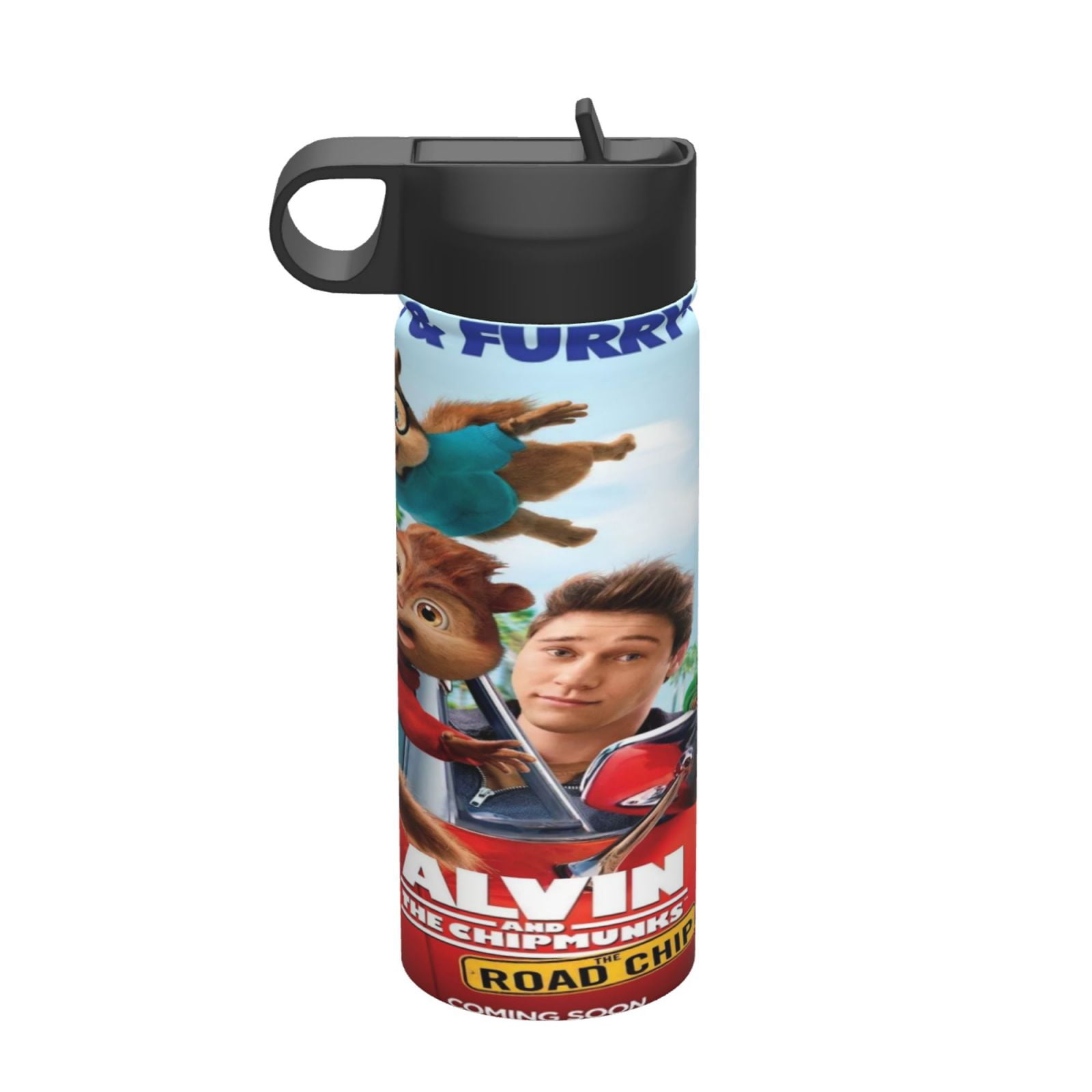 Alvin and the Chipmunks Stainless Steel Water Bottle, 18oz Double ...