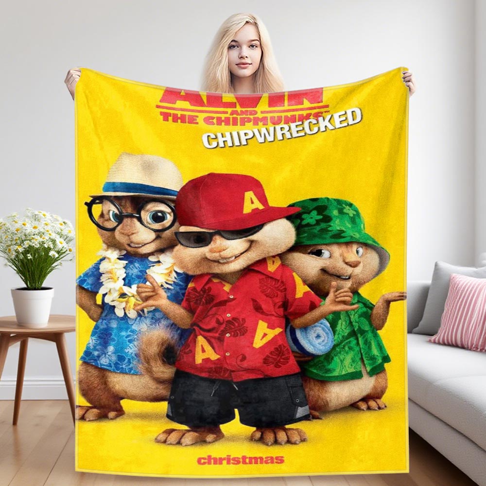 Alvin and the Chipmunks Throw Blankets Girls Gift Birthday Christmas 50 ...