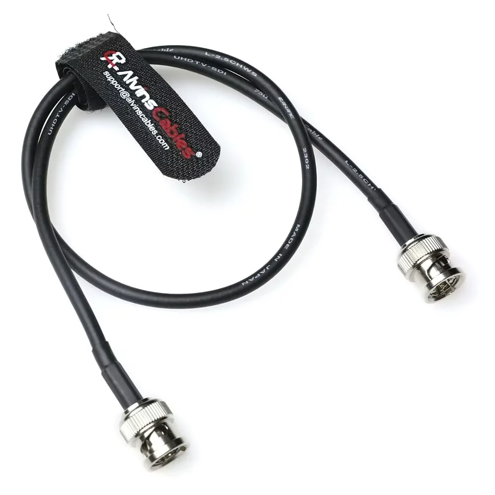 Alvin's Cables 12G SDI Cable Flexible, BNC Male to Male for RED Komodo| Atomos Monitor 75 Ohm ...