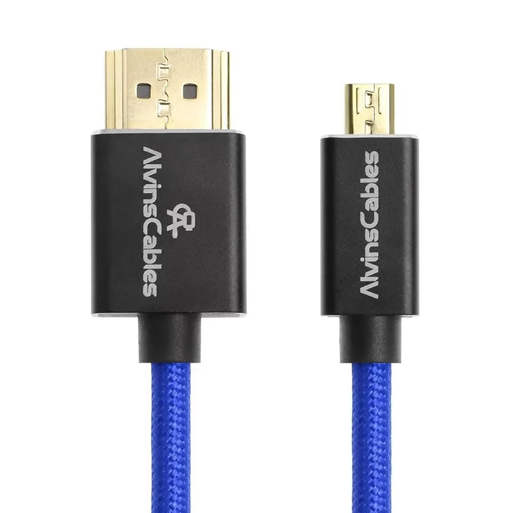 Alvin's Cables 8K 2.1 Micro HDMI to HDMI Coiled Cable for Atomos Ninja V, 8K@60Hz 4K@60Hz High ...