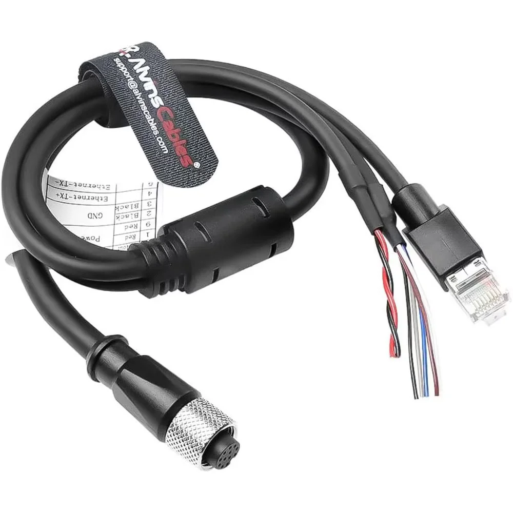 Alvin's Cables M12 12 Pin Power Functional Ethernet Cable for DJI Livox ...