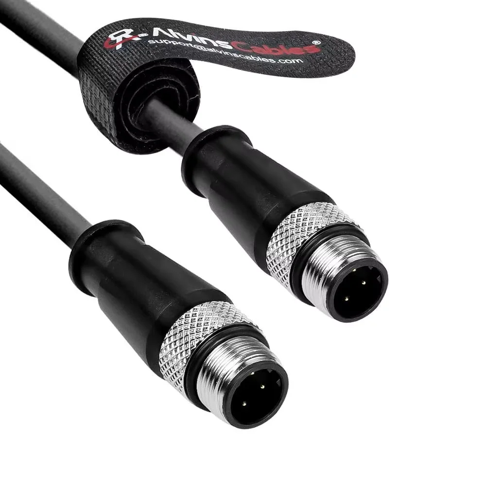 Alvin's Cables M12 D-Code 4 Pin Male to M12 D-Code 4 Pin Male Ethernet ...