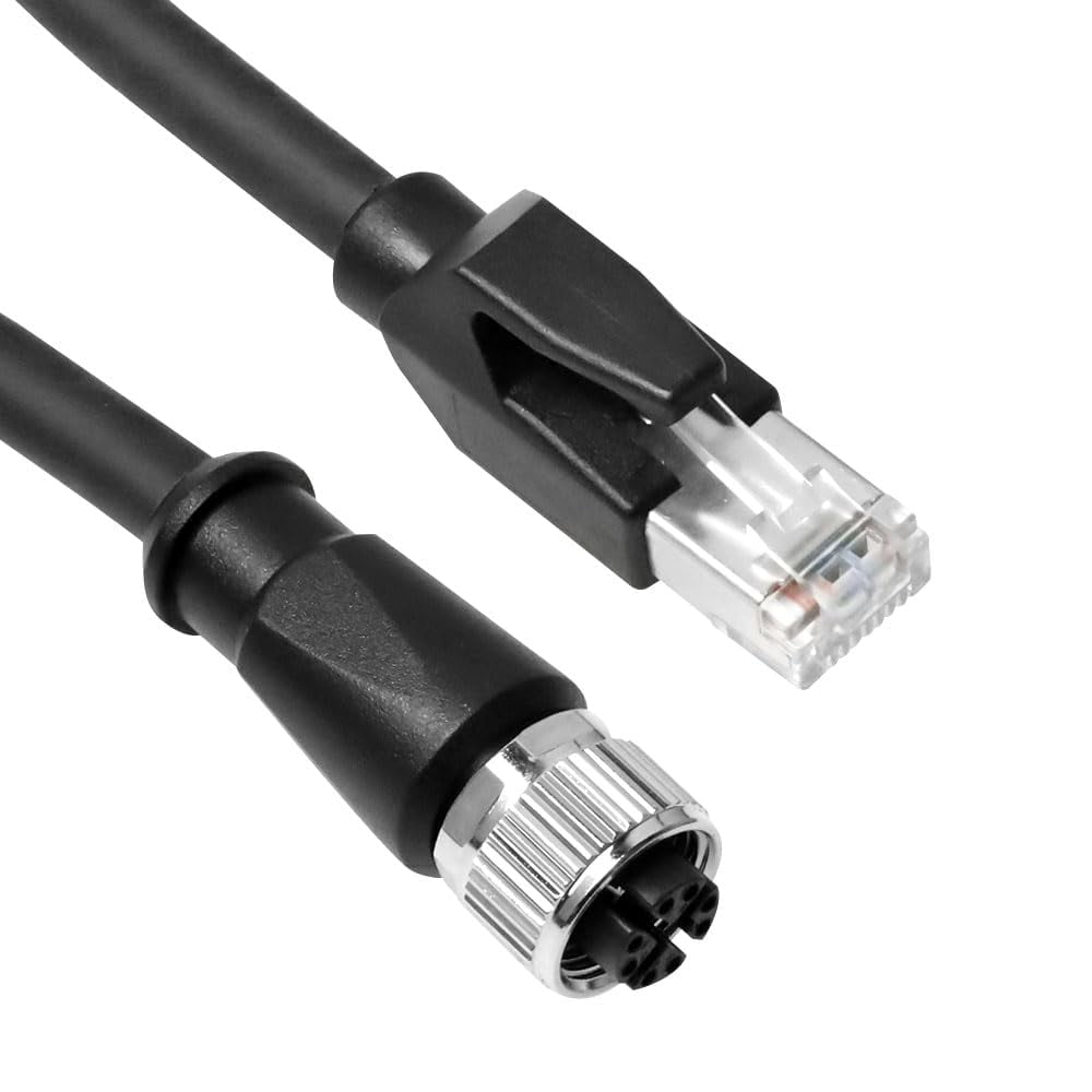 Alvin's Cables M12 X-Code 8 Pin Female to RJ45 Ethernet Cable Cat6a ...