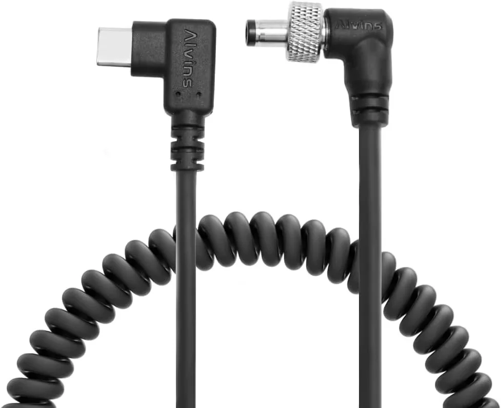Alvin's Cables PD USB-C Type-C to Locking DC 12V Coiled Power Cable for ...
