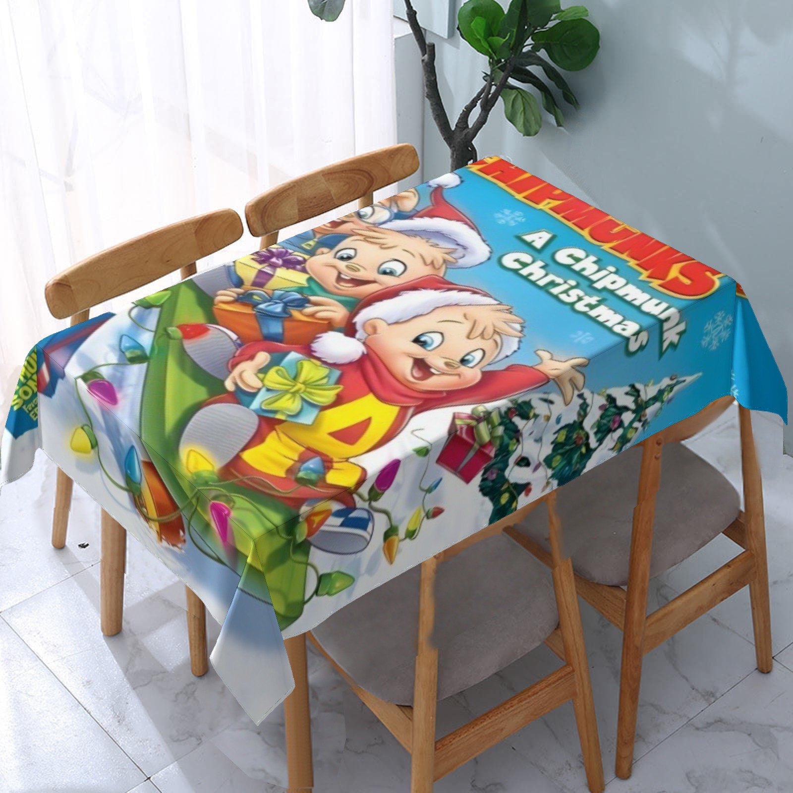 Alvin & the Chipmunks square tablecloth has an iconic print, fits most ...