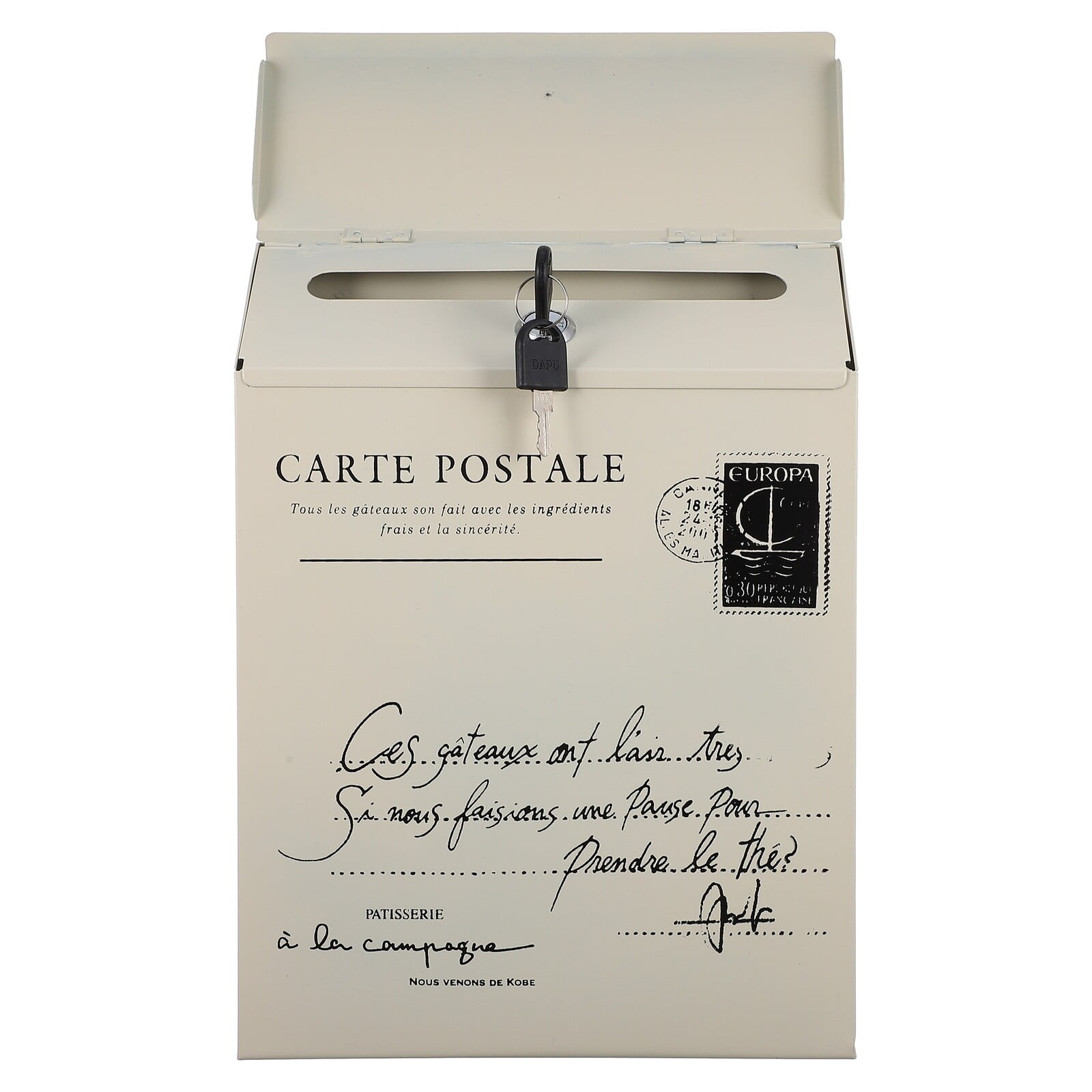 Alvinma 1 Pc Lock Mailbox Retro Letter Box Wall Mount Letter Box ...