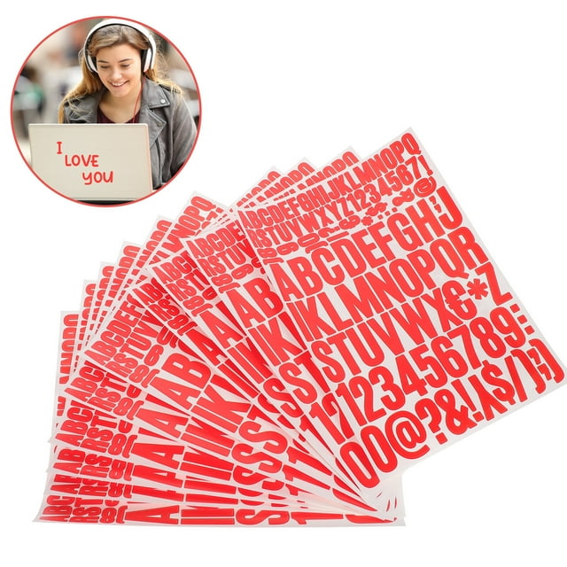 Alvinma 10 Sheets Alphabet Stickers Letter Number Adhesive English ...