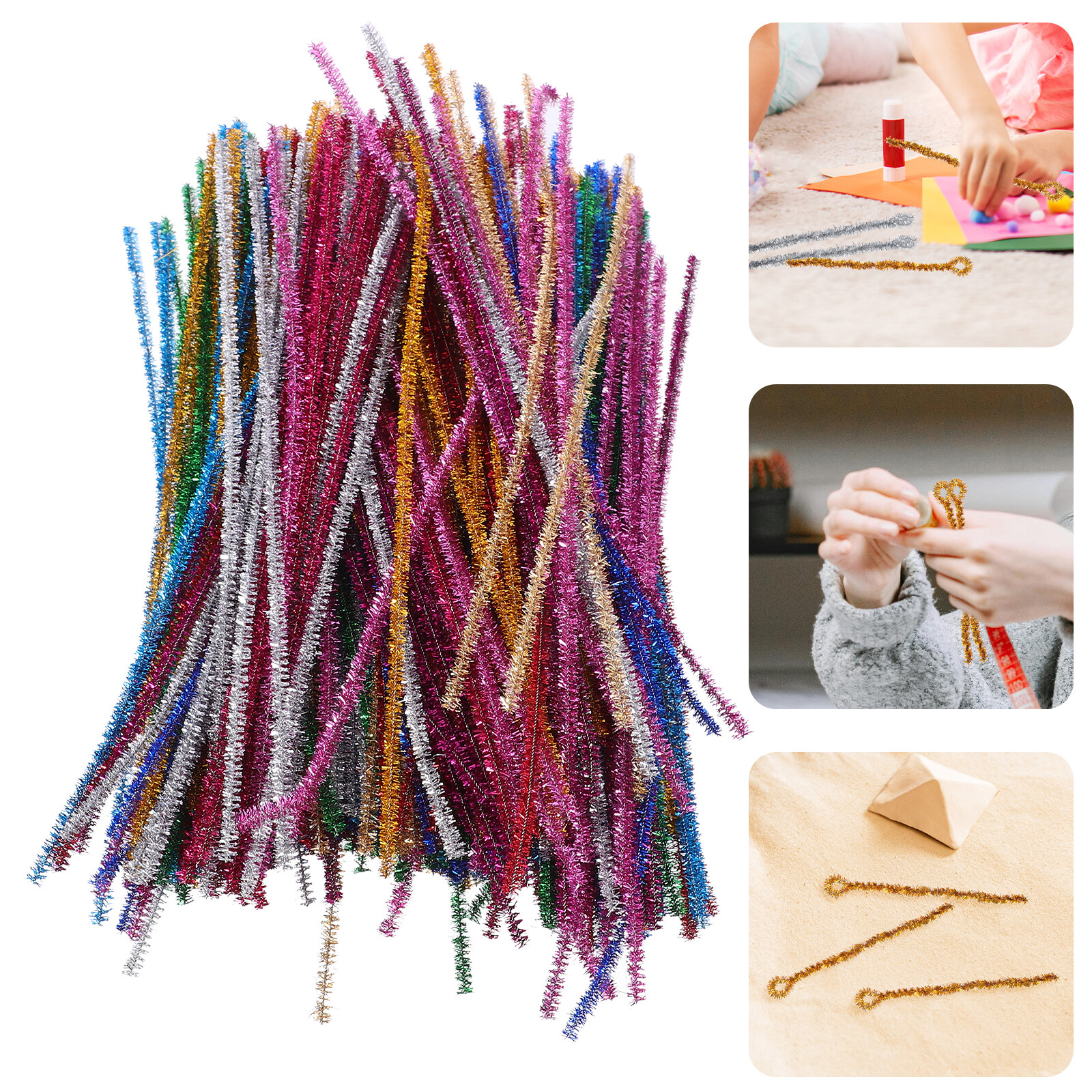 Alvinma 400Pcs DIY Twisted Sticks Material Chenille Stems Twisting ...