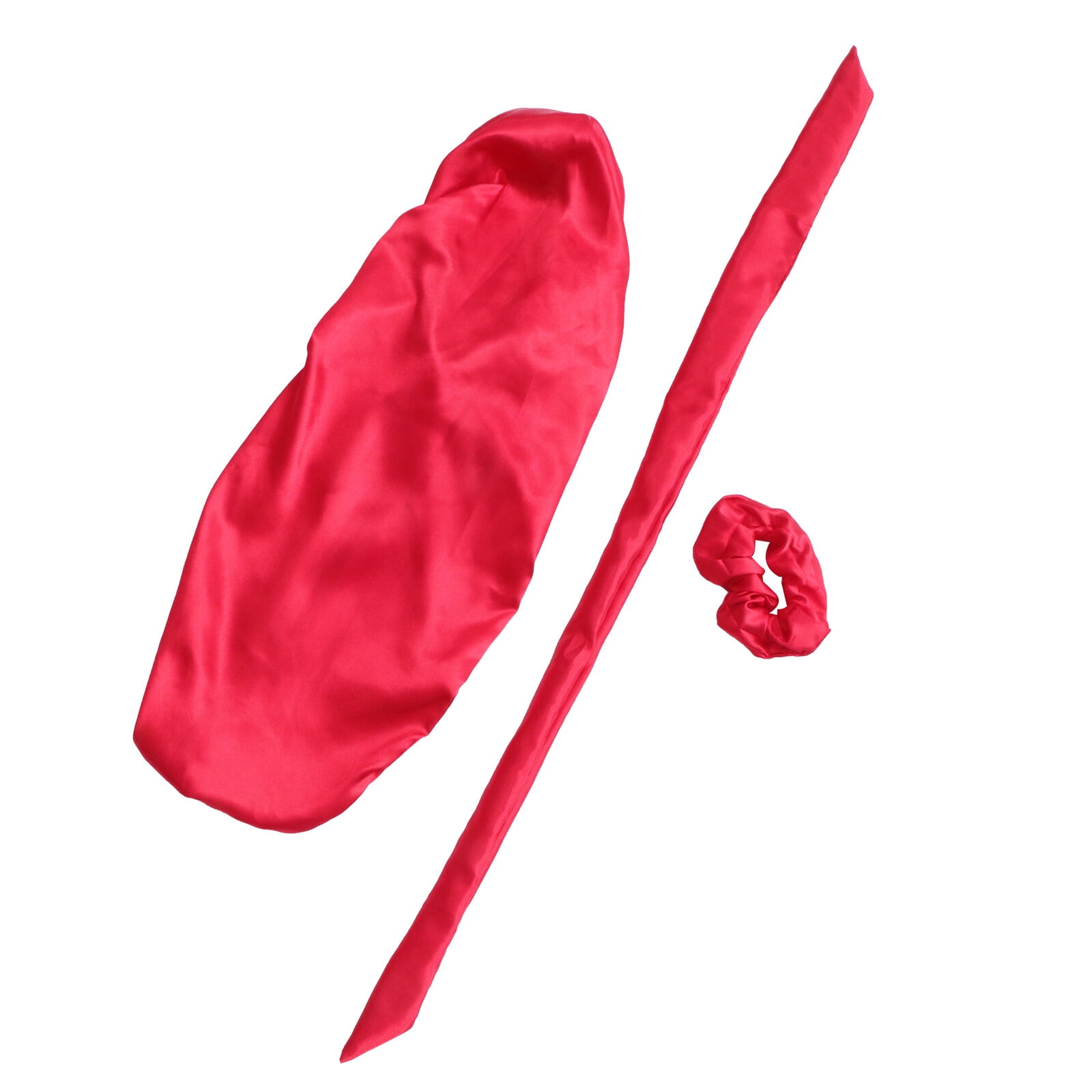 Alvinma Adjustable Red Satin Sleep Bonnet for Long Curly Hair - Walmart.com