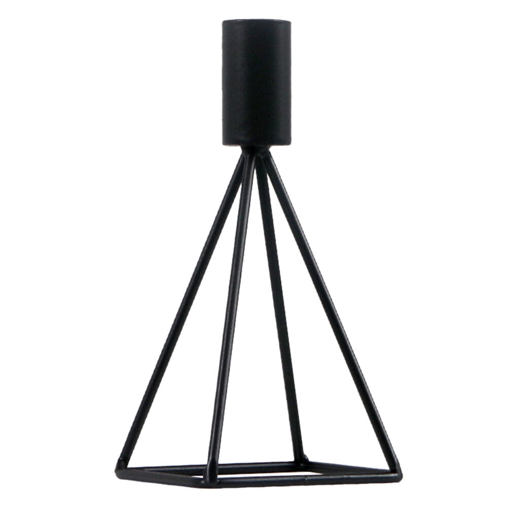 Alvinma Geometric Wire Taper Candlestick Holder for Wedding Dinner ...