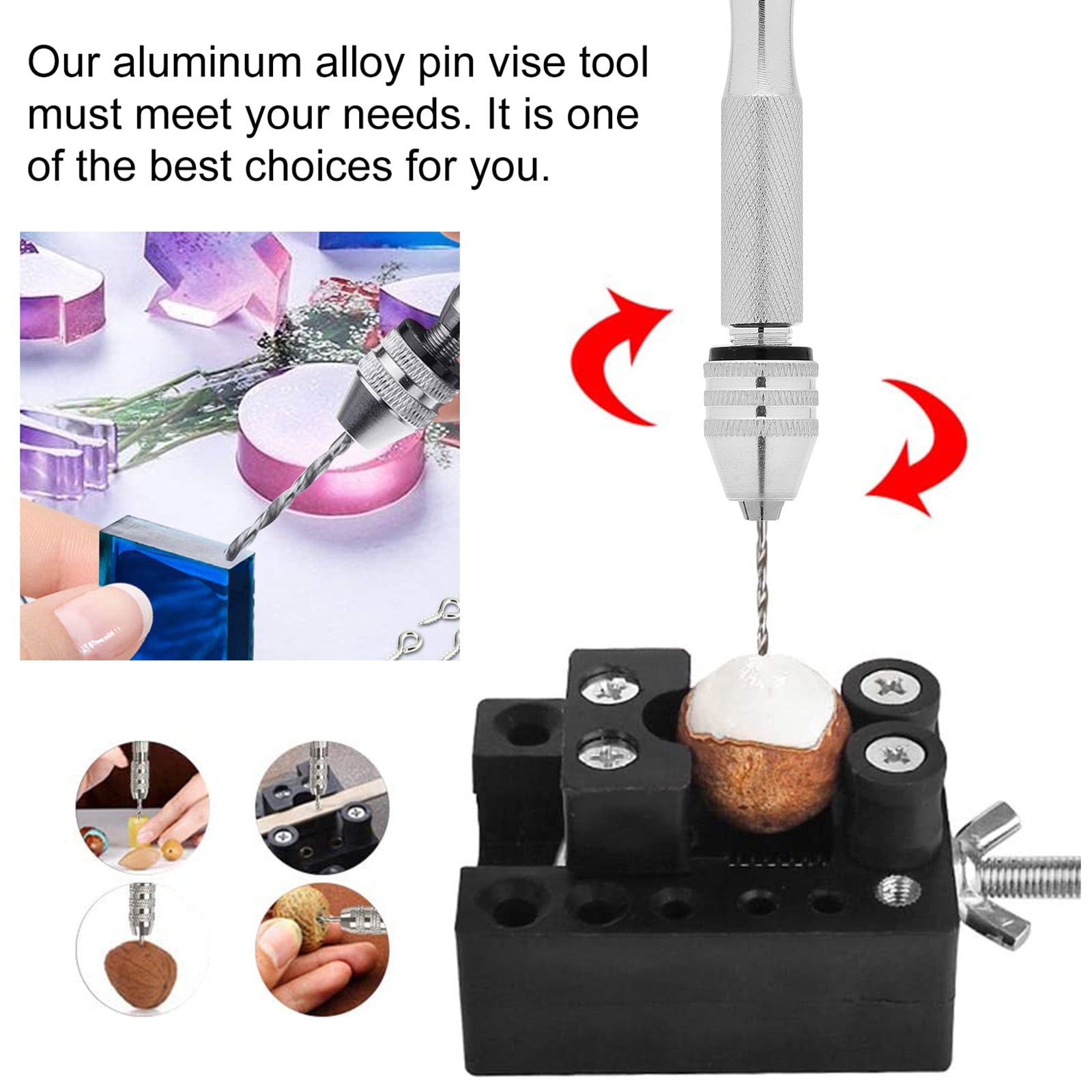 Alvinma Pin Vise Jewelry Tool Hand Drill for Jewelry Making and Watch ...
