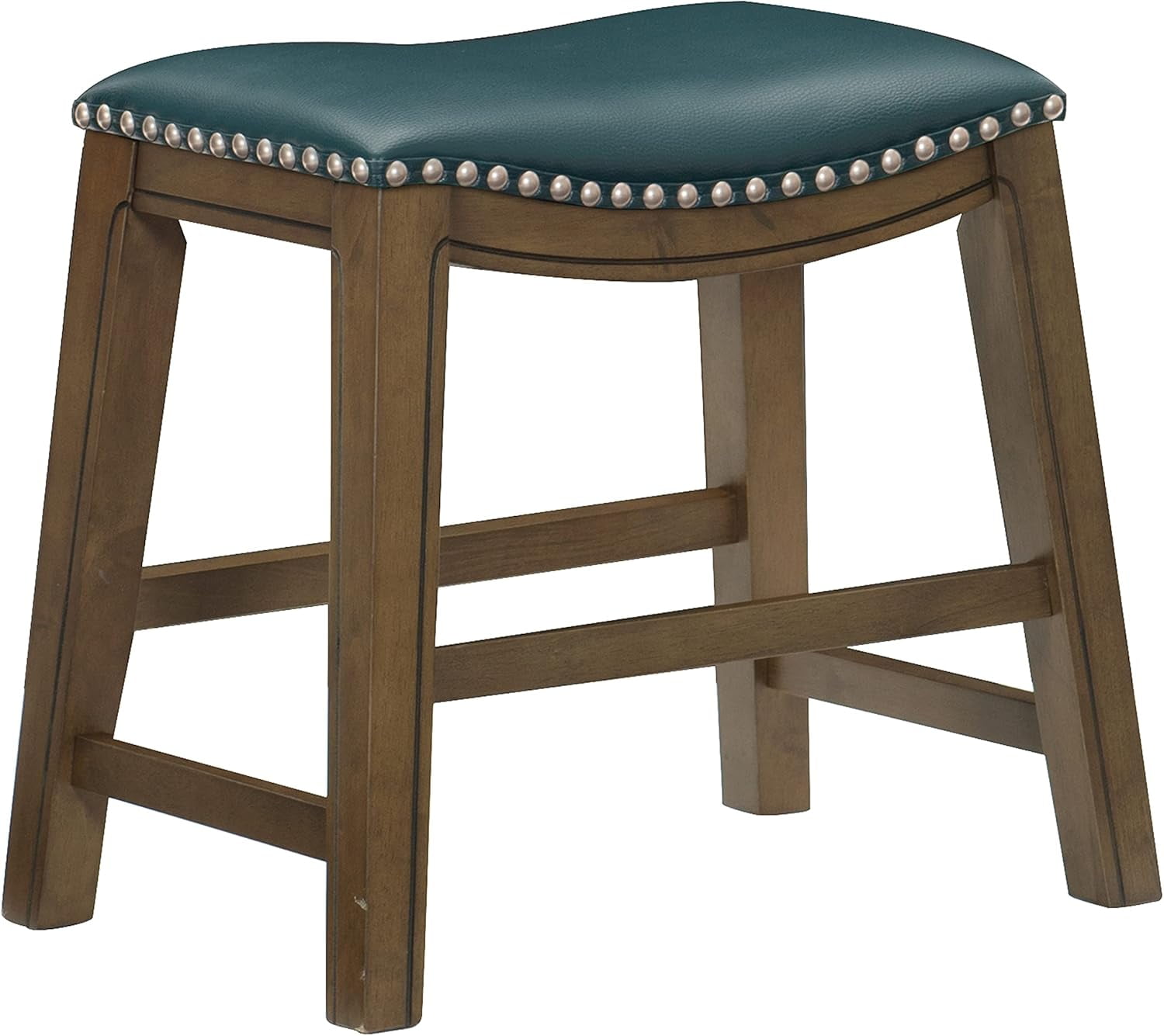 Alviso Solid Wood Stools, 20-Inch Dining Height Upholstered Padded ...