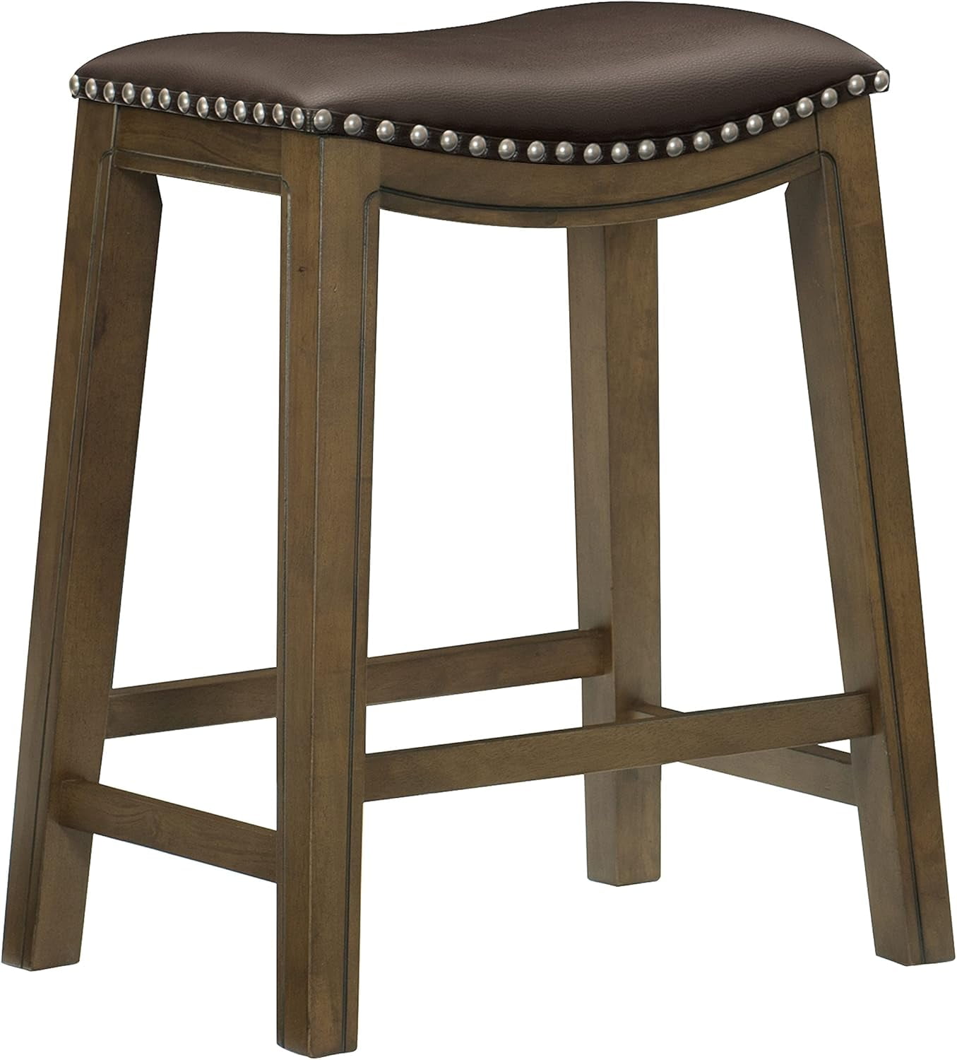 Alviso Solid Wood Stools, 26-Inch Counter Height Upholstered Padded ...