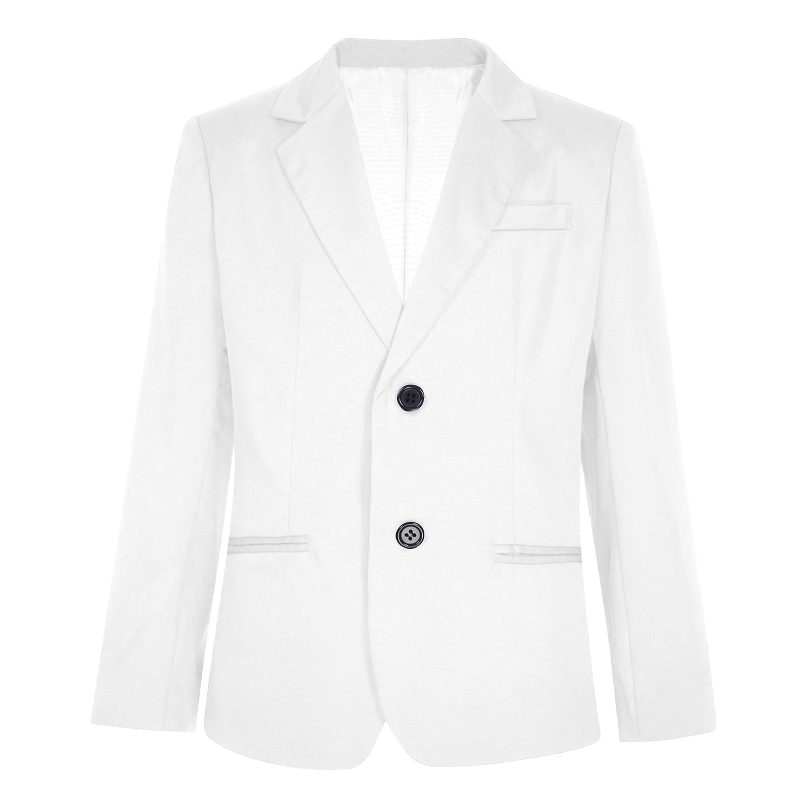 Alvivi Boys' Blazer Suit Jacket 2-Button Single Breasted Closure ...