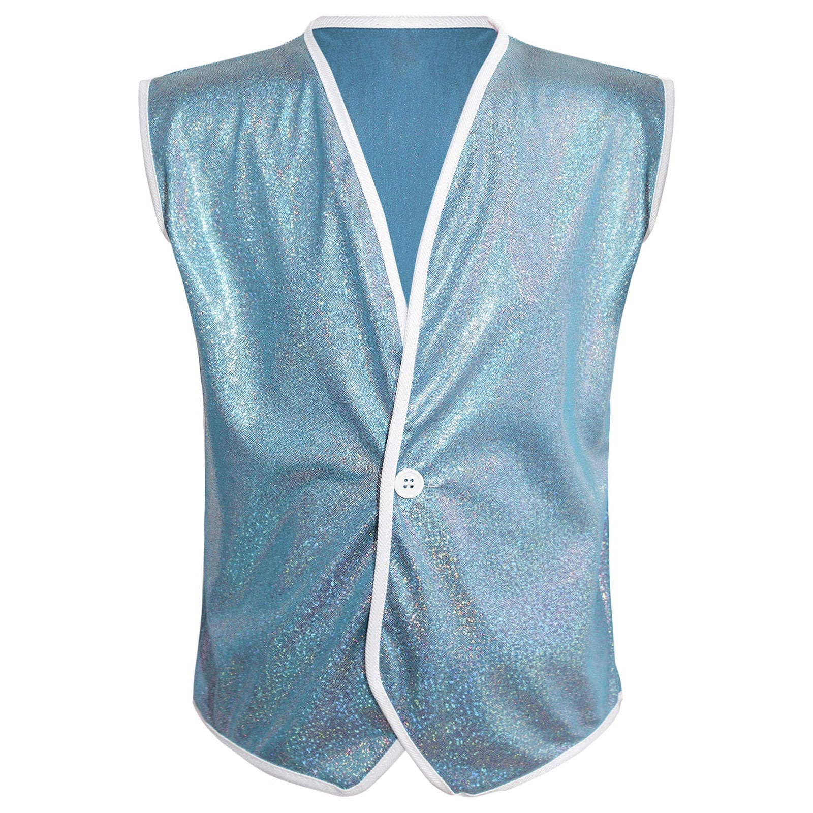 Alvivi Boys Girls Shiny Party Vest Sleeveless Waistcoat Hip-hop Jazz ...