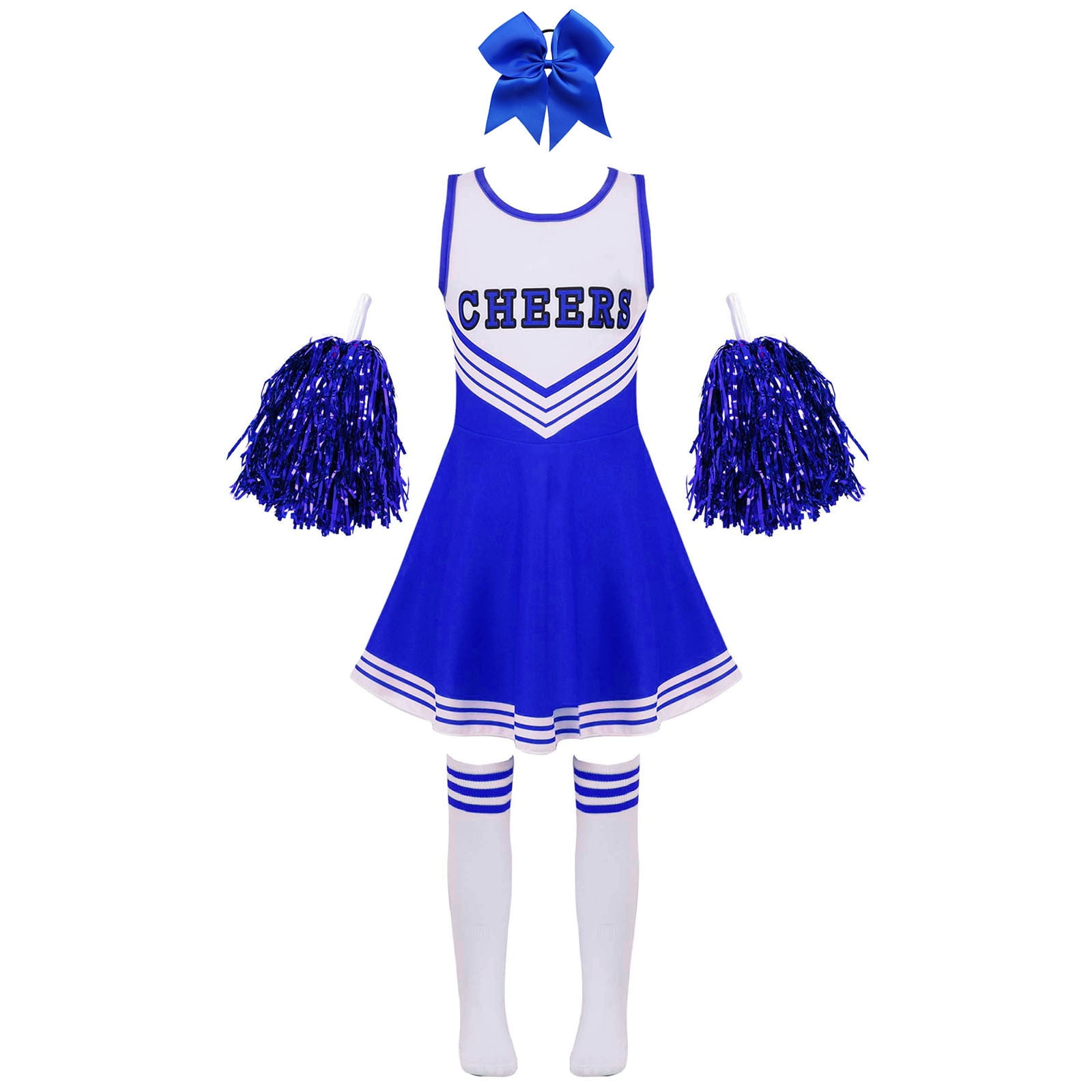 Alvivi Cheer Leader Performance Dress for Girls Cheerleading Outfits Carnival Fancy Party Dress ...