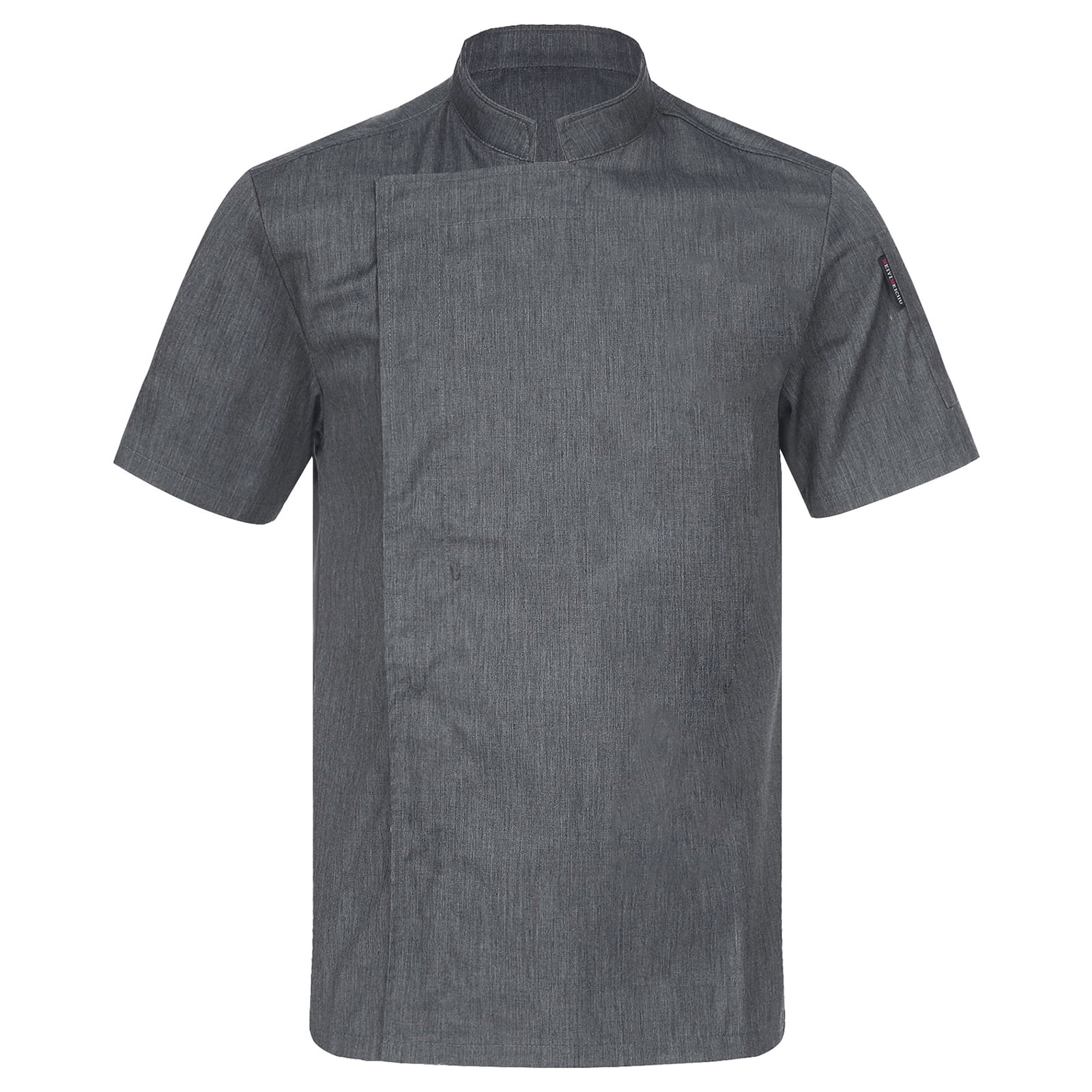 Alvivi Chef Jacket for Men Short Sleeve Chef Shirt Kitchen Cooking Work ...