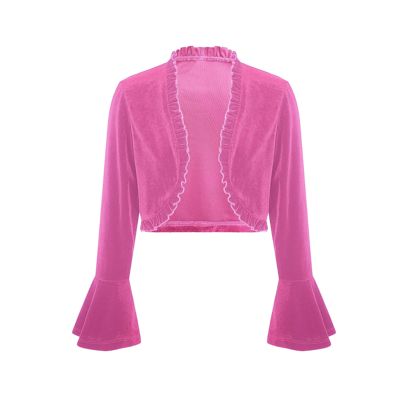 Alvivi Flower Girls Bolero Kids Long Sleeve Velvet Cardigan Sweater ...